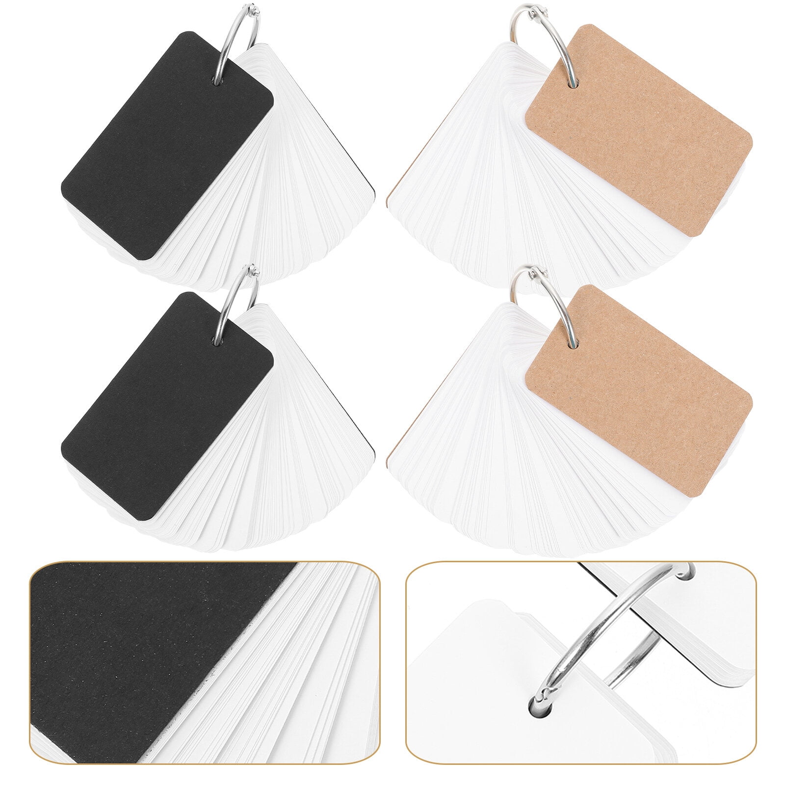 Sparsain 4 Sets of Blank Perforated Cards Study Flash Cards ...