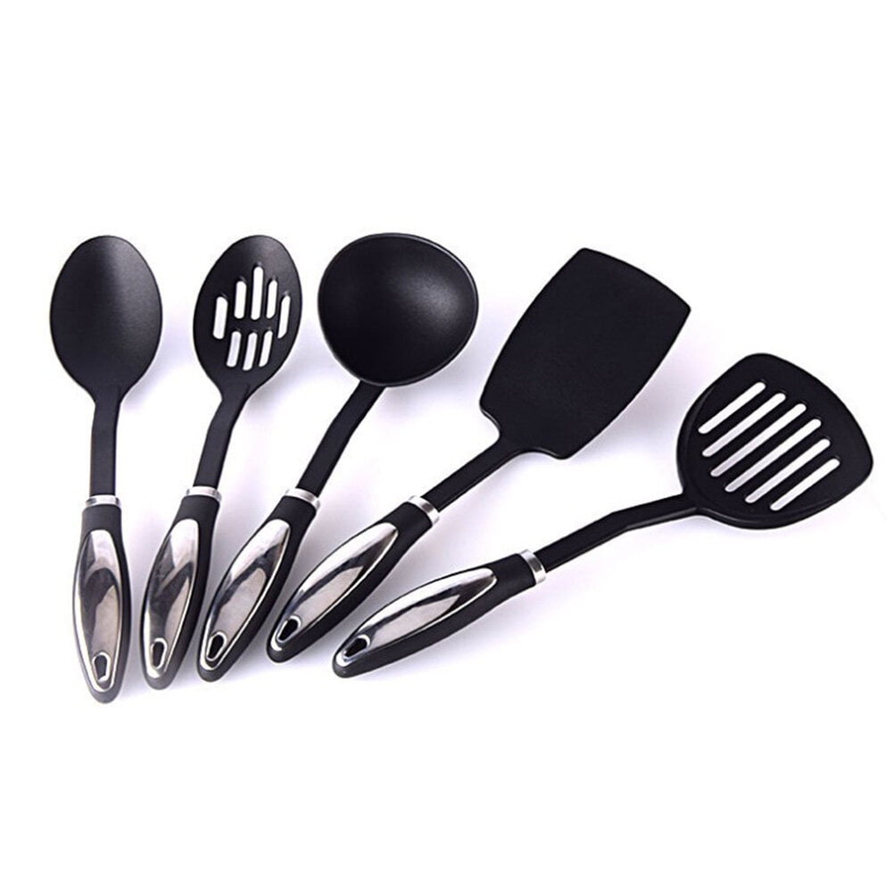 Sparsain 5 Piece Kitchen Utensil Set Non-Stick Heat Resistant Nylon ...