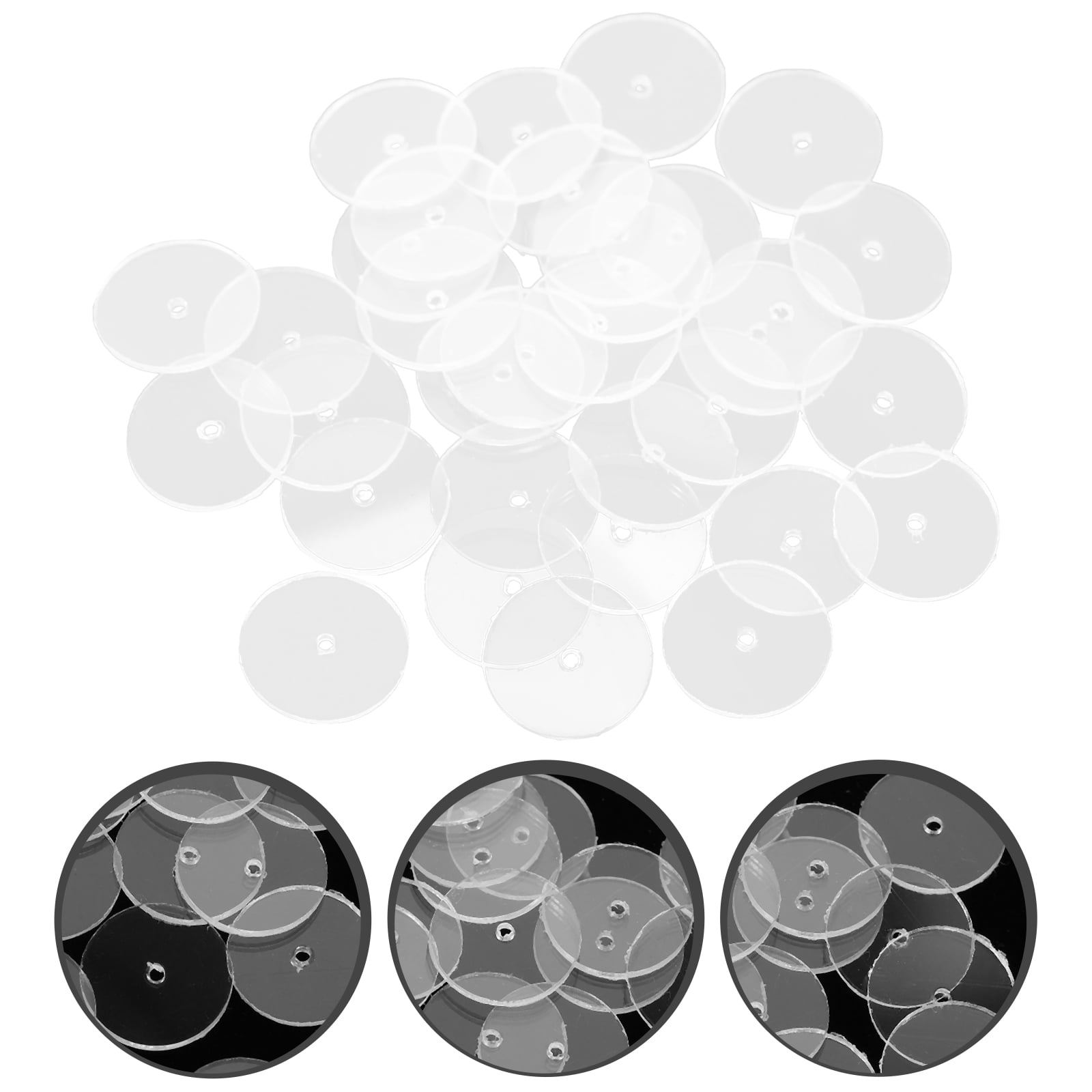 Sparsain 50pcs Clear Plastic Earring Backs Discs Earring Backs for Drop ...