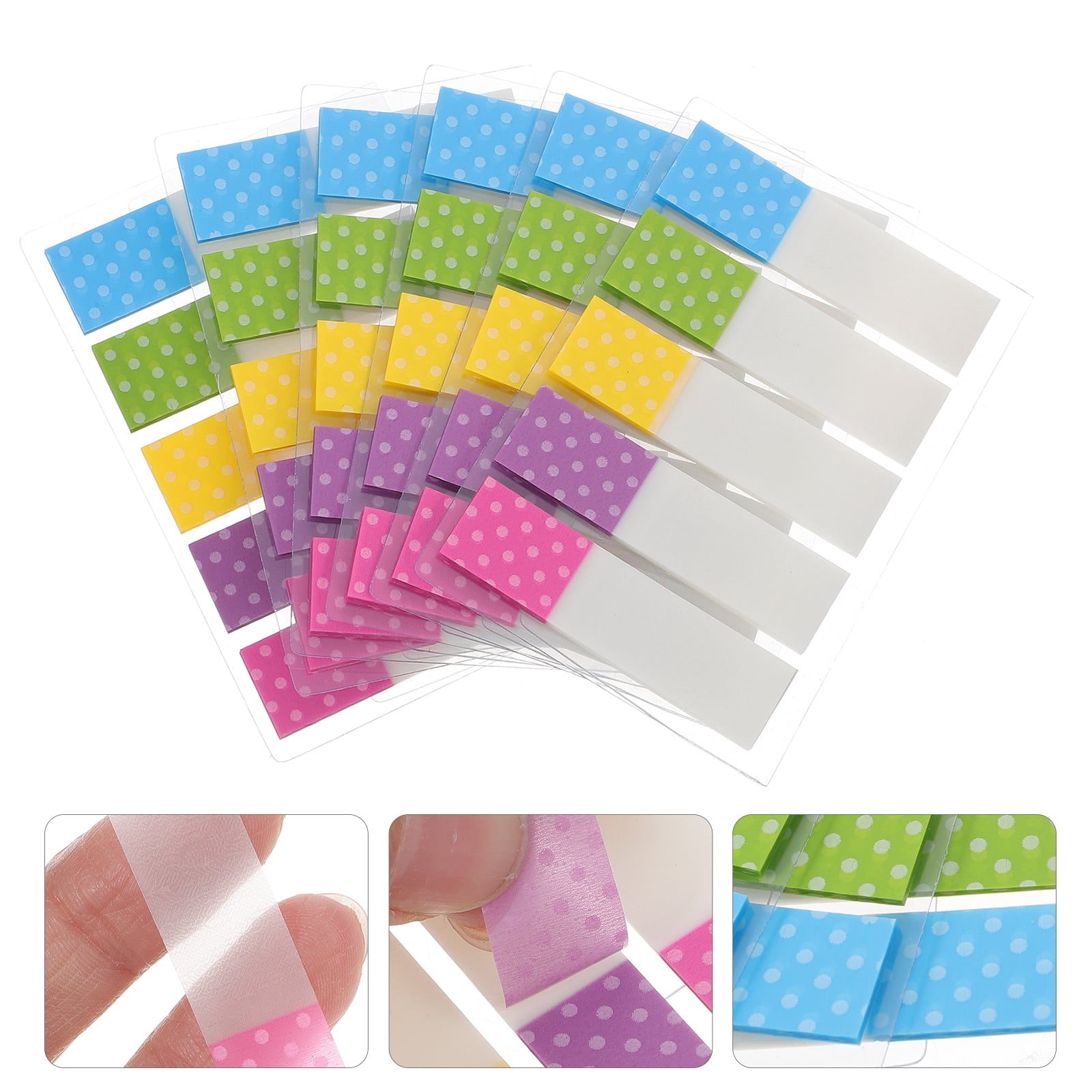 Sparsain 6 Pack Self-Adhesive Notepads, Sticky Page Labels, Paper Page ...