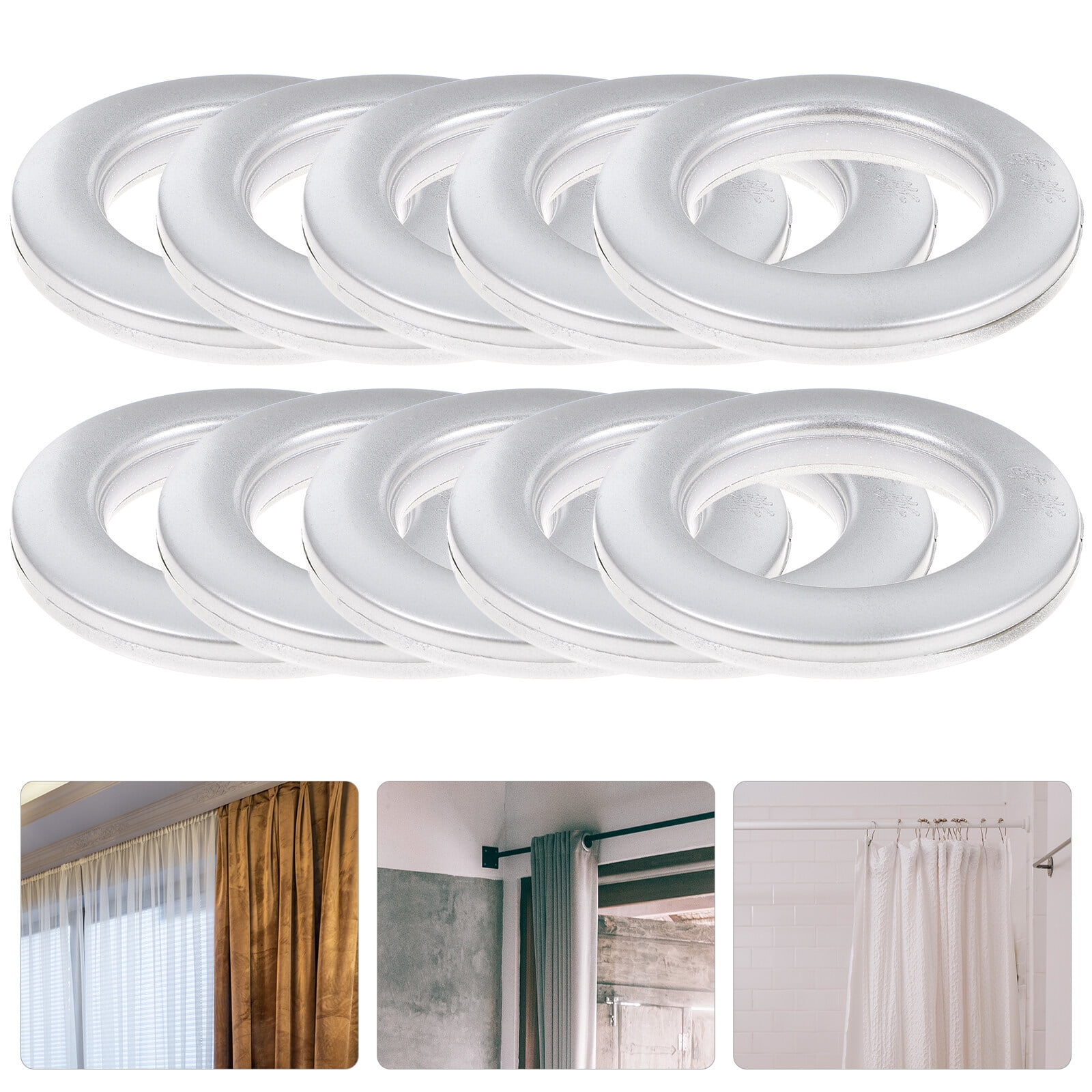 Sparsain 75 Pack Curtain Grommets, Curtain Eyelet Ring, Low Noise ...