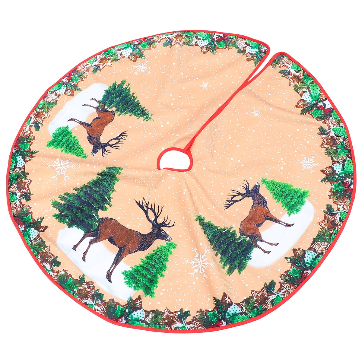 Sparsain 80cm Digital Printed Christmas Tree Apron Tree Background ...