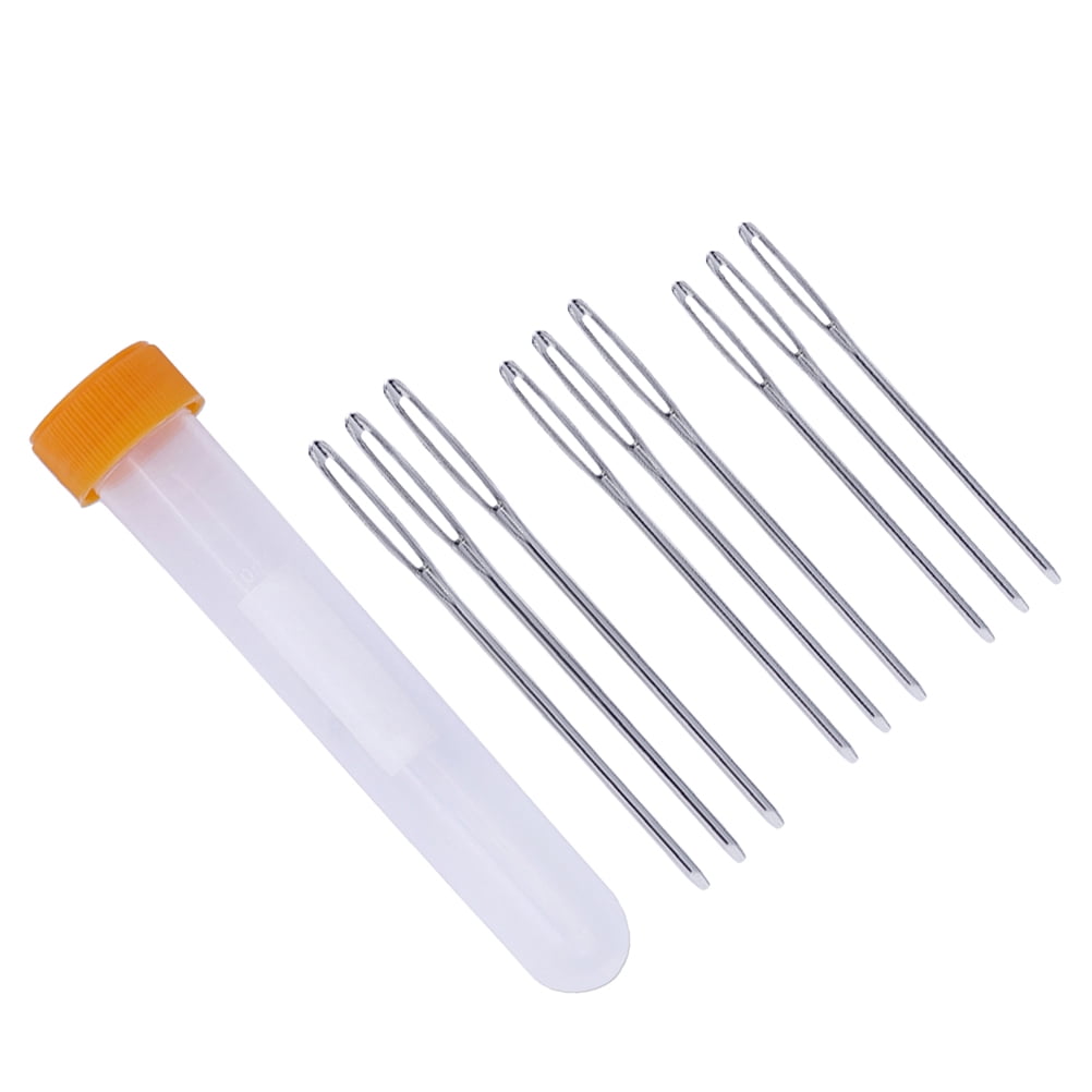 Sparsain 9pcs Large Eye Sewing Needles Round Head Needles Knitting ...