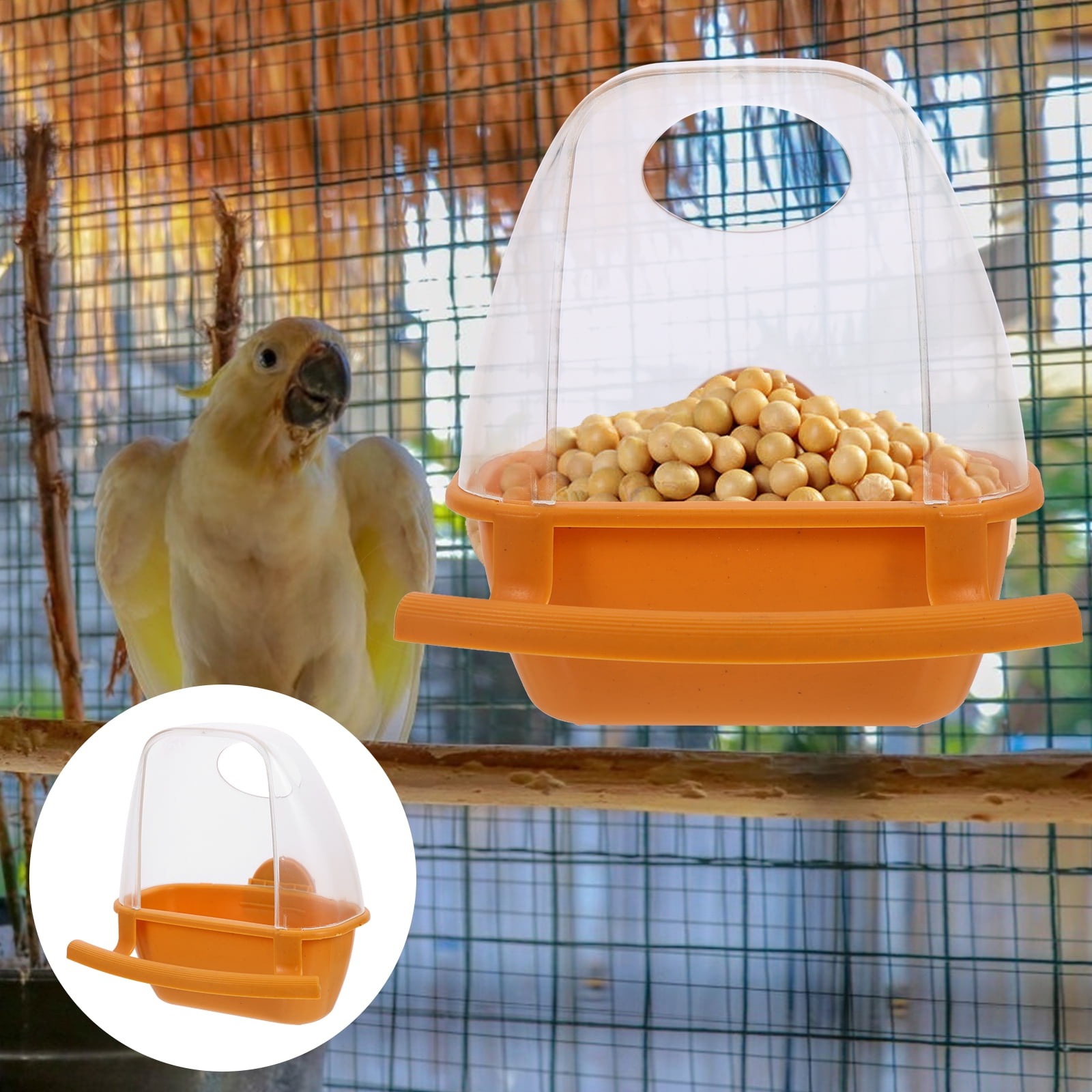 Sparsain Bird Food Box, Anti-Spill Bird Food Box, Outdoor Bird Feeder ...