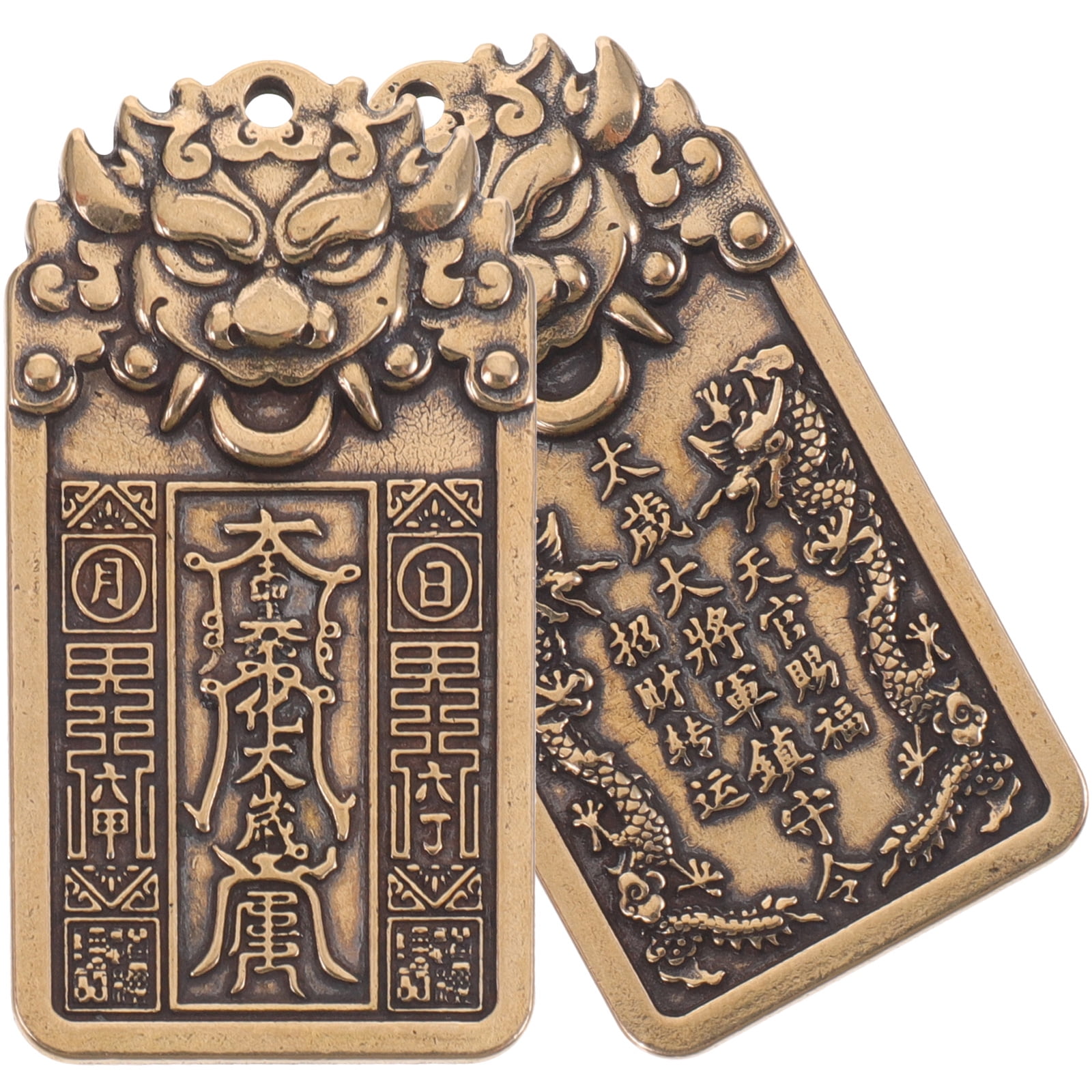 Sparsain Brass Tiger Token General Tianguan Blessing Pendant Tai Sui ...