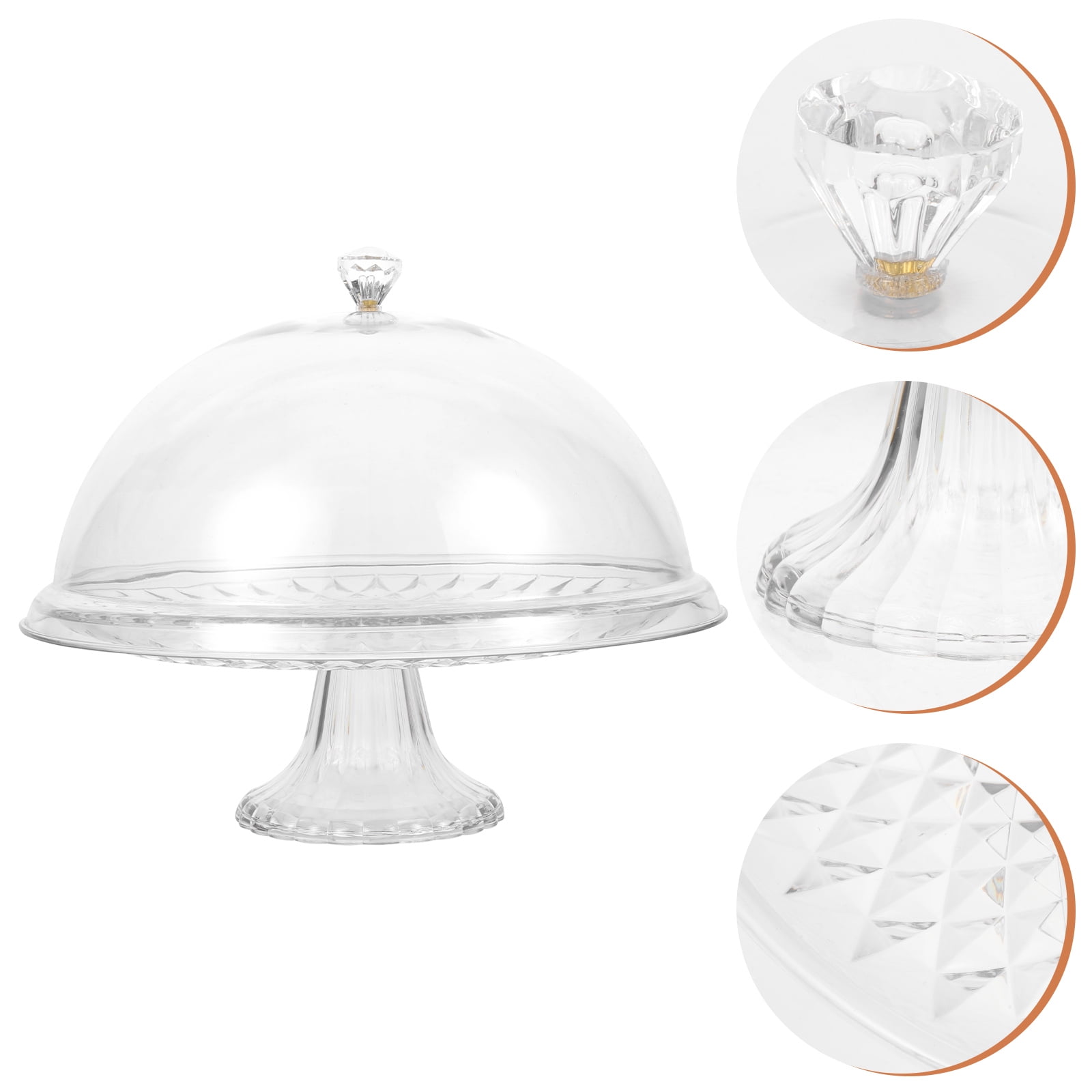 Sparsain Cake Stand with Lid Clear Cake Stand with Dome Snack Serving ...