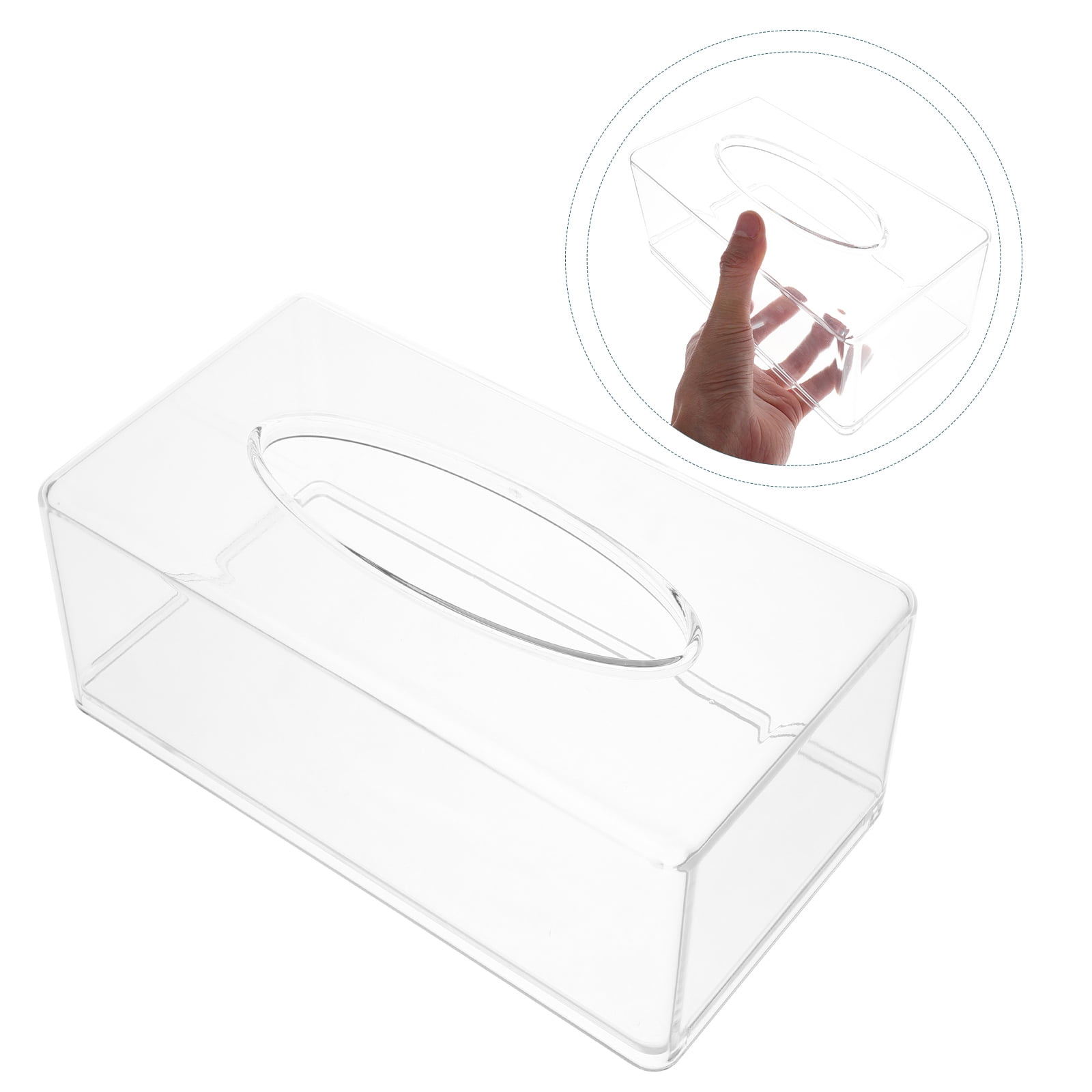 Sparsain Clear Acrylic Tissue Box, Simple Rectangle Paper Napkin Holder ...