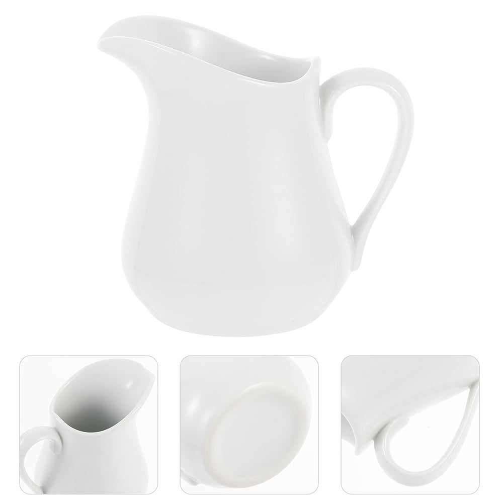 Sparsain Creamer with Handle Ceramic Milk Cup Ceramic Creamer Jug Sauce ...
