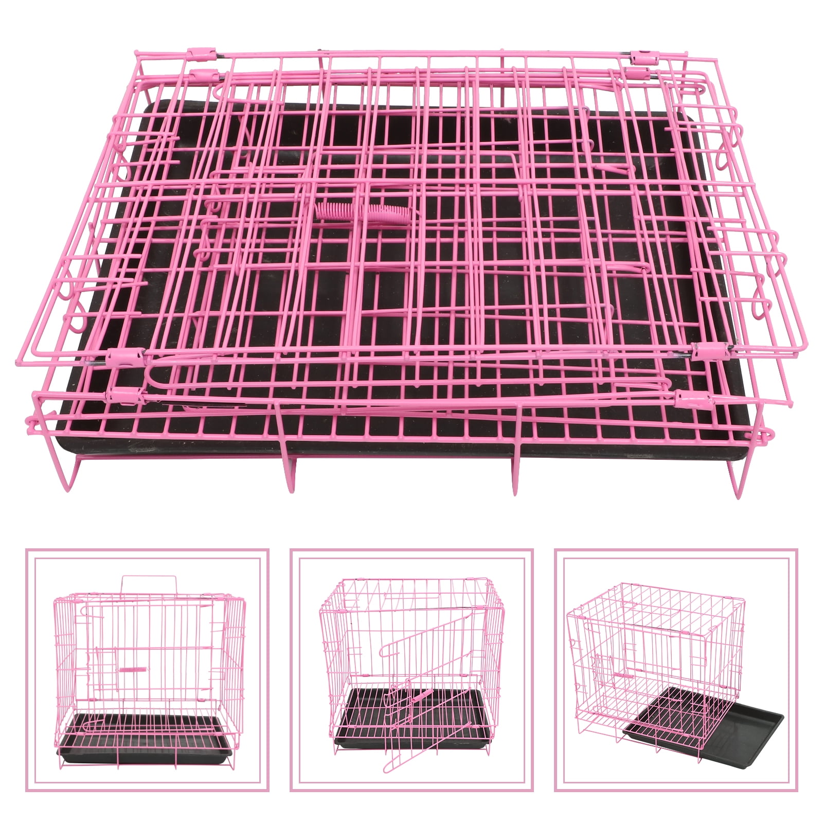 Sparsain Foldable Dog Cage with Toilet Teddy Poodle Dog Cage for Small ...