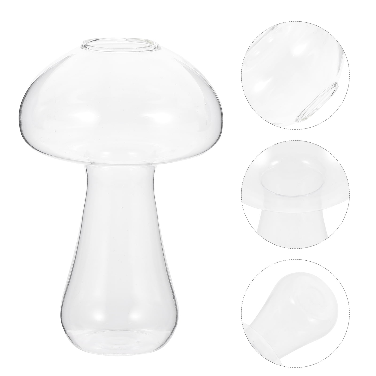 Sparsain Hydroponic Plant Vase Mushroom Shaped Vase Glass Bulb Vase ...