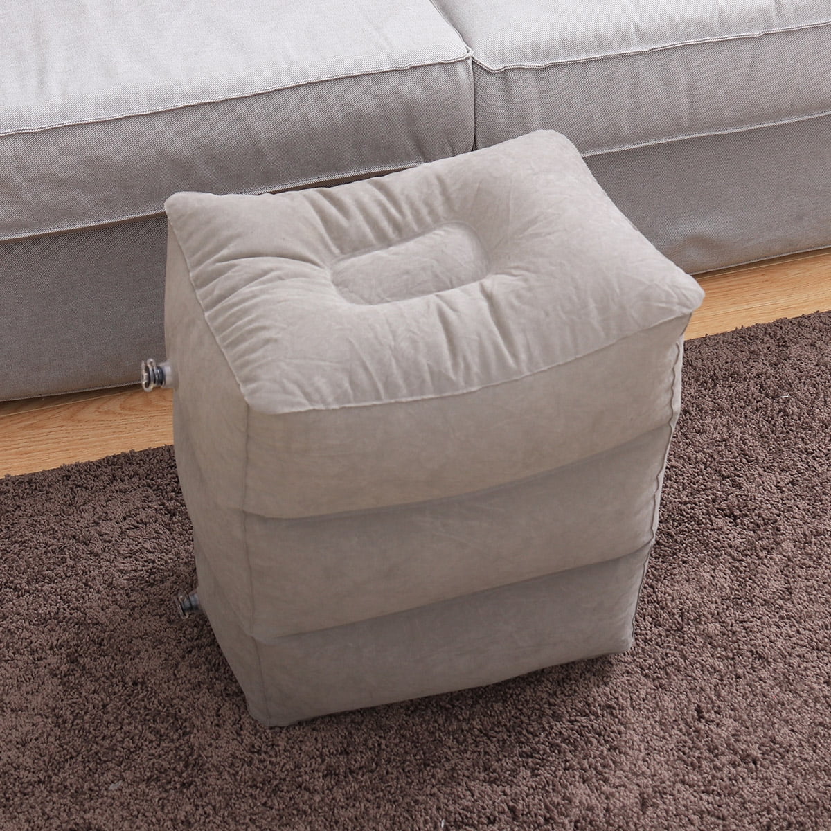 Sparsain Inflatable Leg Rest Pillow for Airplane, Travel Ottoman ...