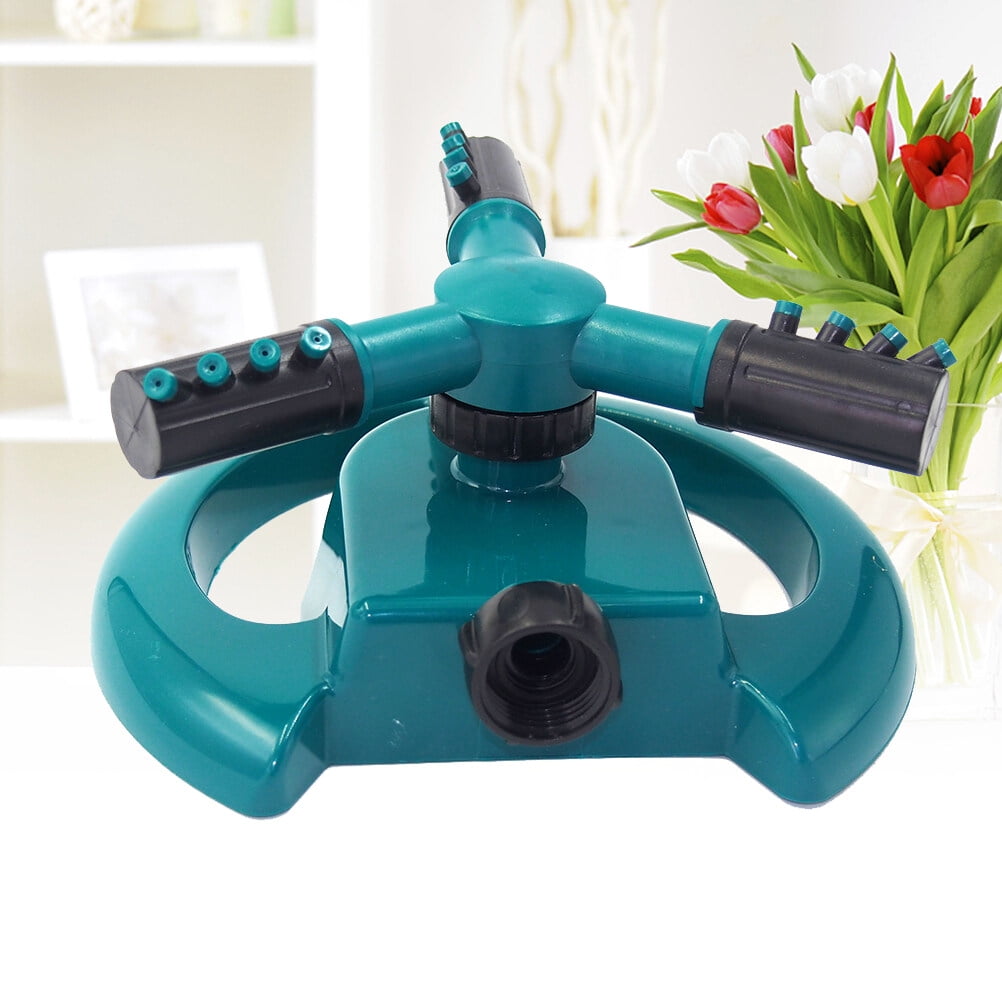 Sparsain Lawn Sprinkler Plastic Water Sprinkler 360° Automatic Rotating ...