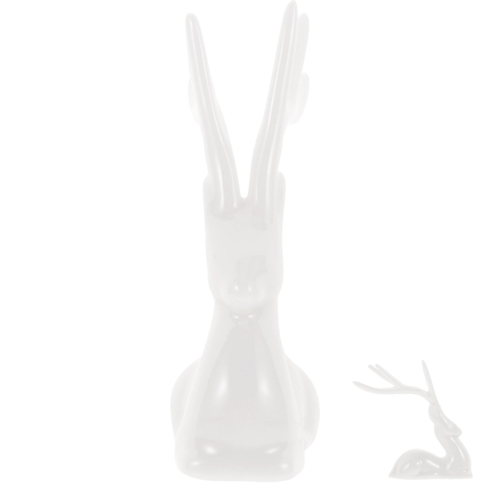 Sparsain Living Room Office Ceramic Deer Elk White Porcelain Lucky ...