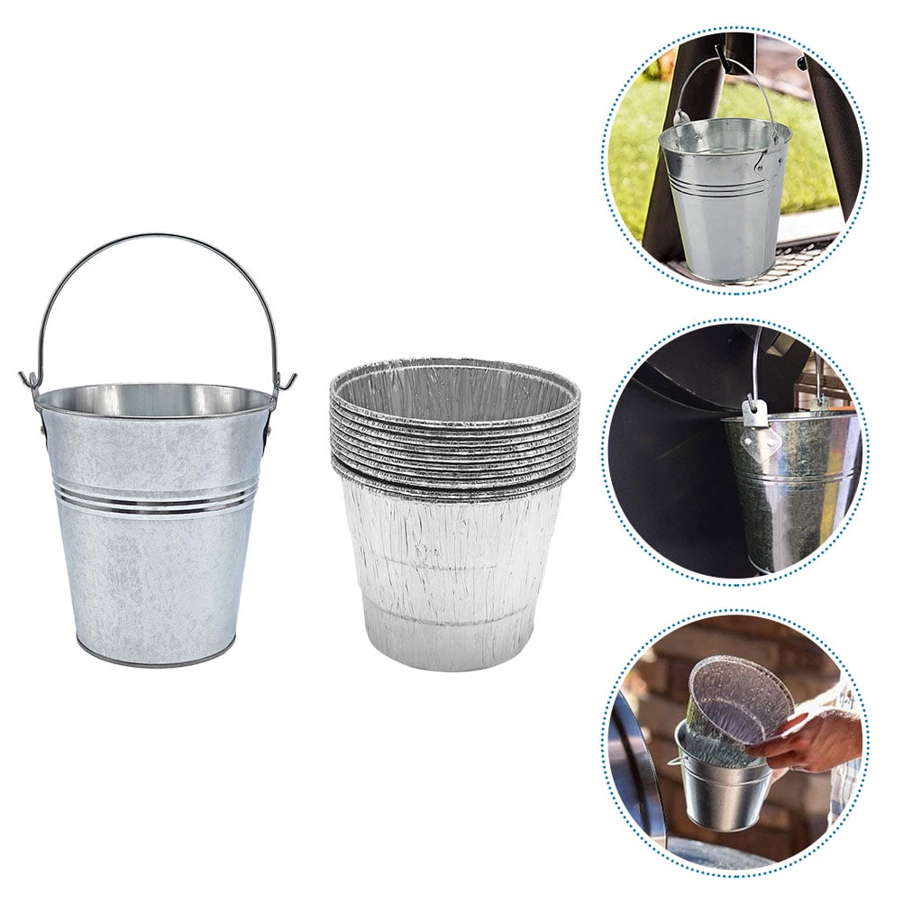 Sparsain Outdoor BBQ Oil Bucket, Grease Bucket with 10 Disposable ...