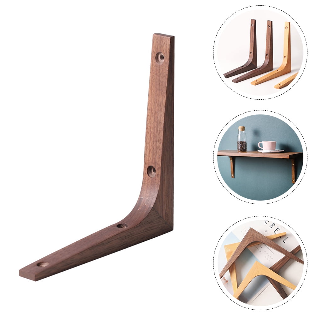 Sparsain Pack Durable Wood Shelf Brackets, Wall Mounted Corner Braces ...