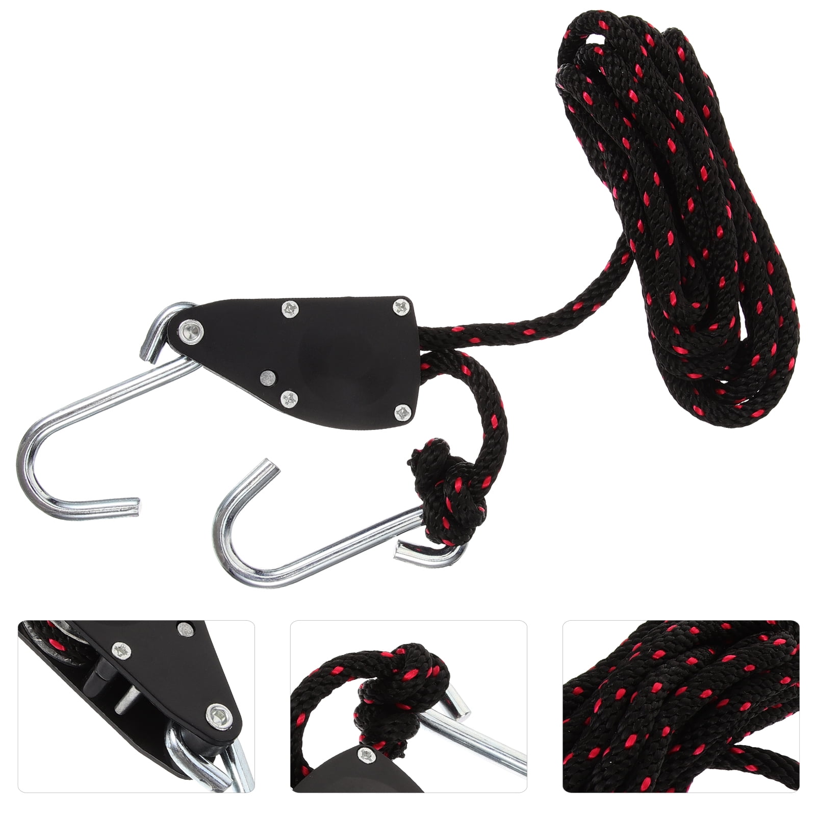 Sparsain Pack Kayak Canoe Ratchet Pulley, Rope Tie Down Strap, 1/4 Inch ...