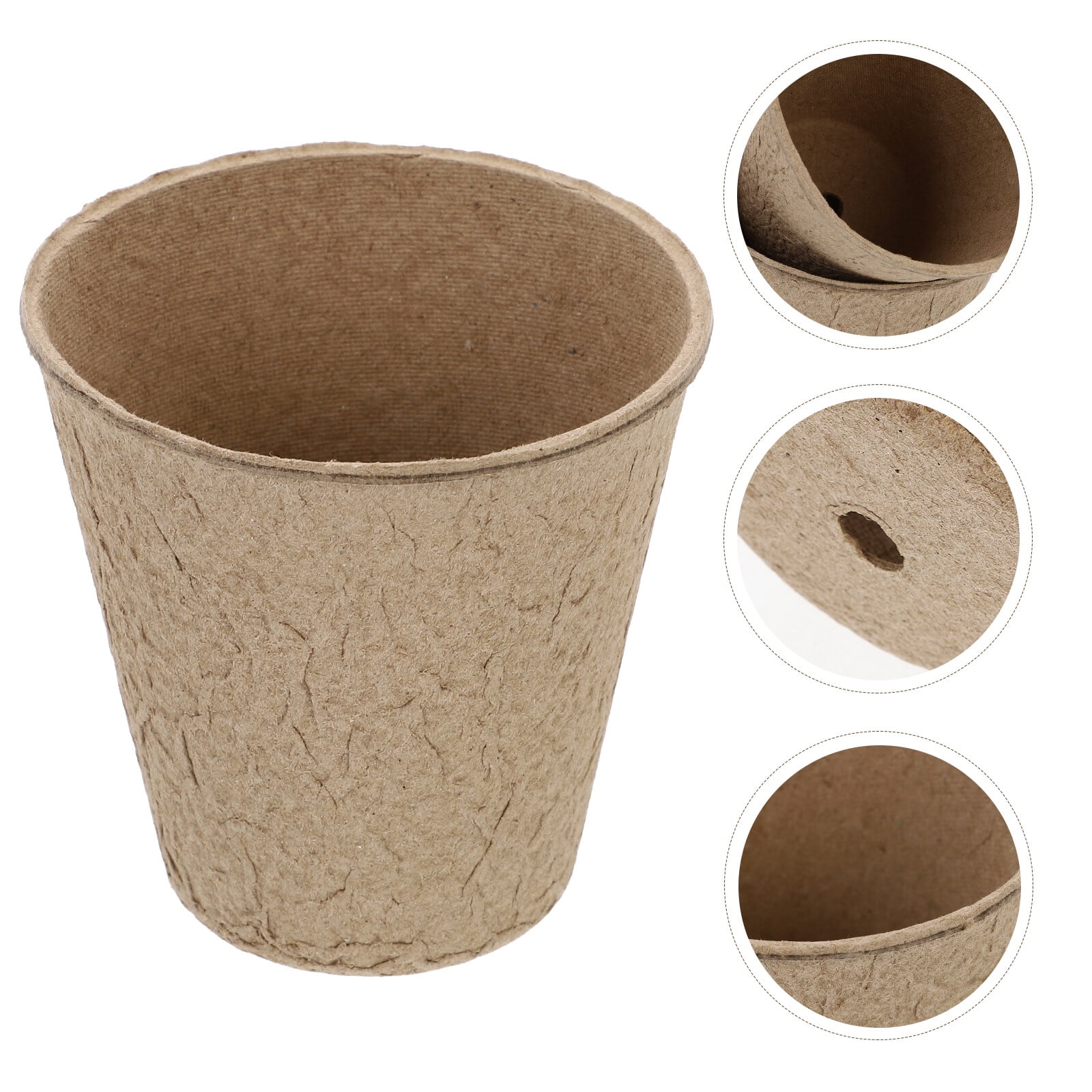 Sparsain Pack of 10 biodegradable paper flower pots for planting ...