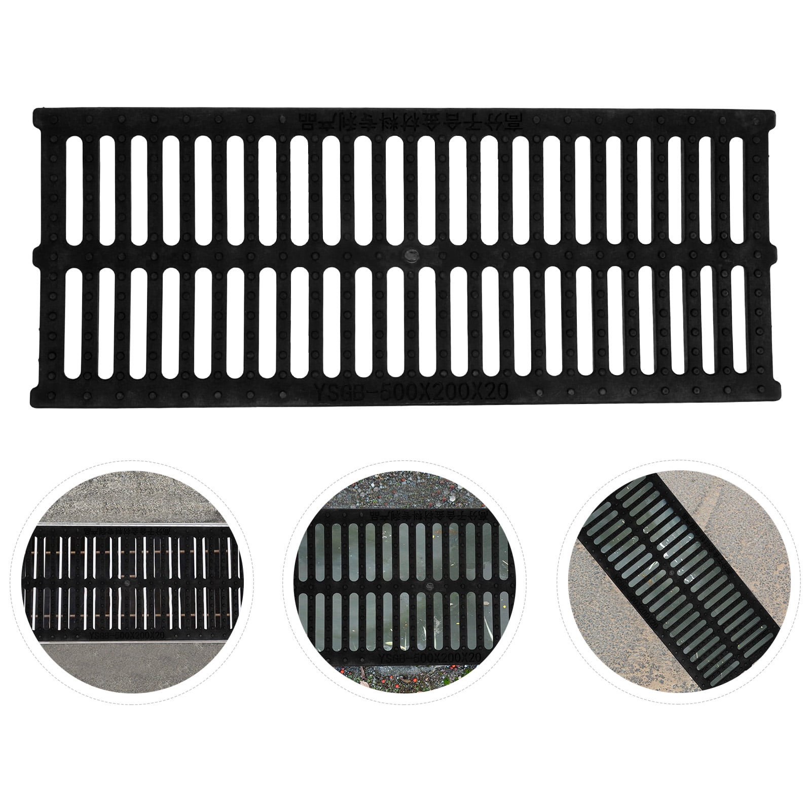 Sparsain Plastic Trench Cover for Outdoor Sewer Replaceable Trench ...