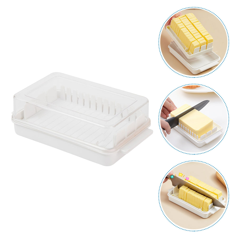 Sparsain Removable Butter Cutter Container Butter and Cheese Freshness ...
