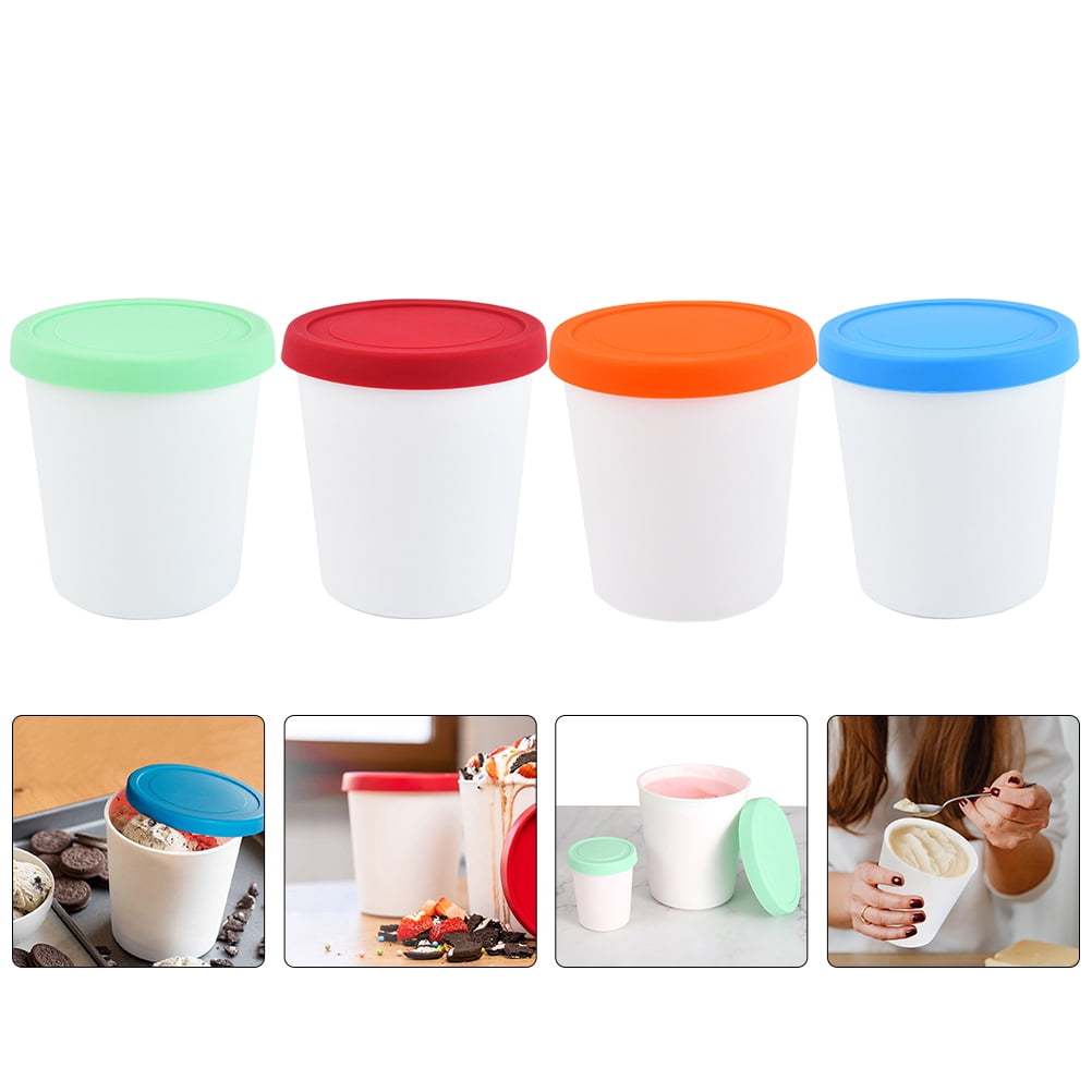 Sparsain Reusable Ice Buckets Freezer Food Buckets Homemade Yogurt ...
