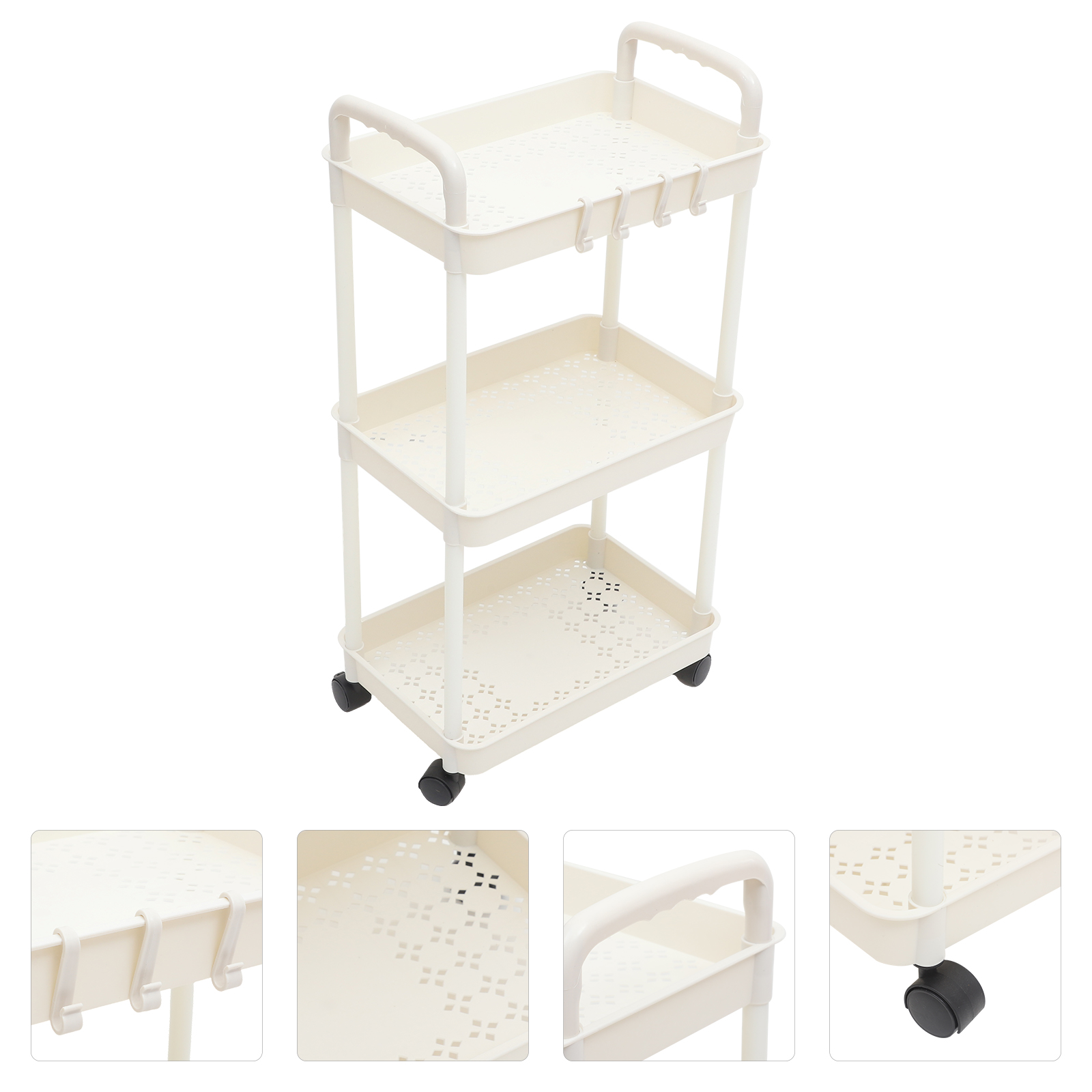 Sparsain Rolling Pantry Storage Cart, Rolling Trolley, Organizer for ...