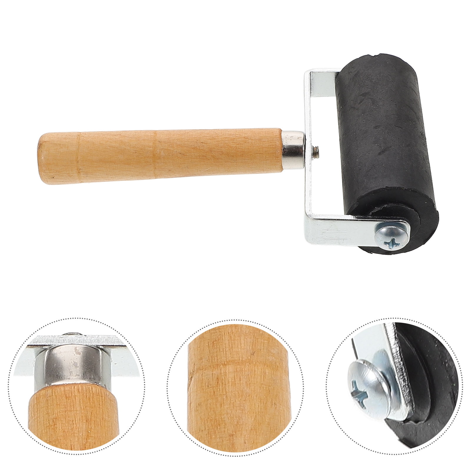 Sparsain Rubber Ink Roller with Solid Wood Handle for Wallpaper ...