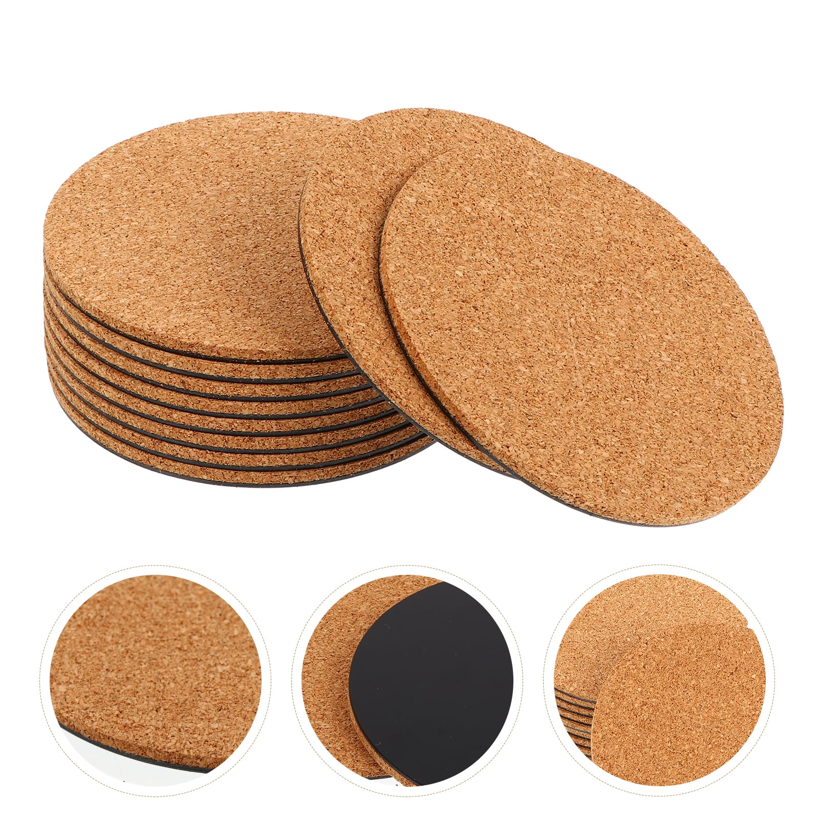 Sparsain Set of 10 round cork plant coasters - Walmart.com