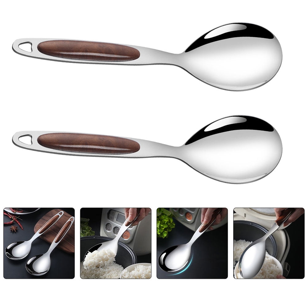 Sparsain Set of 2 Stainless Steel Long Handle Buffet Spoons - Practical ...