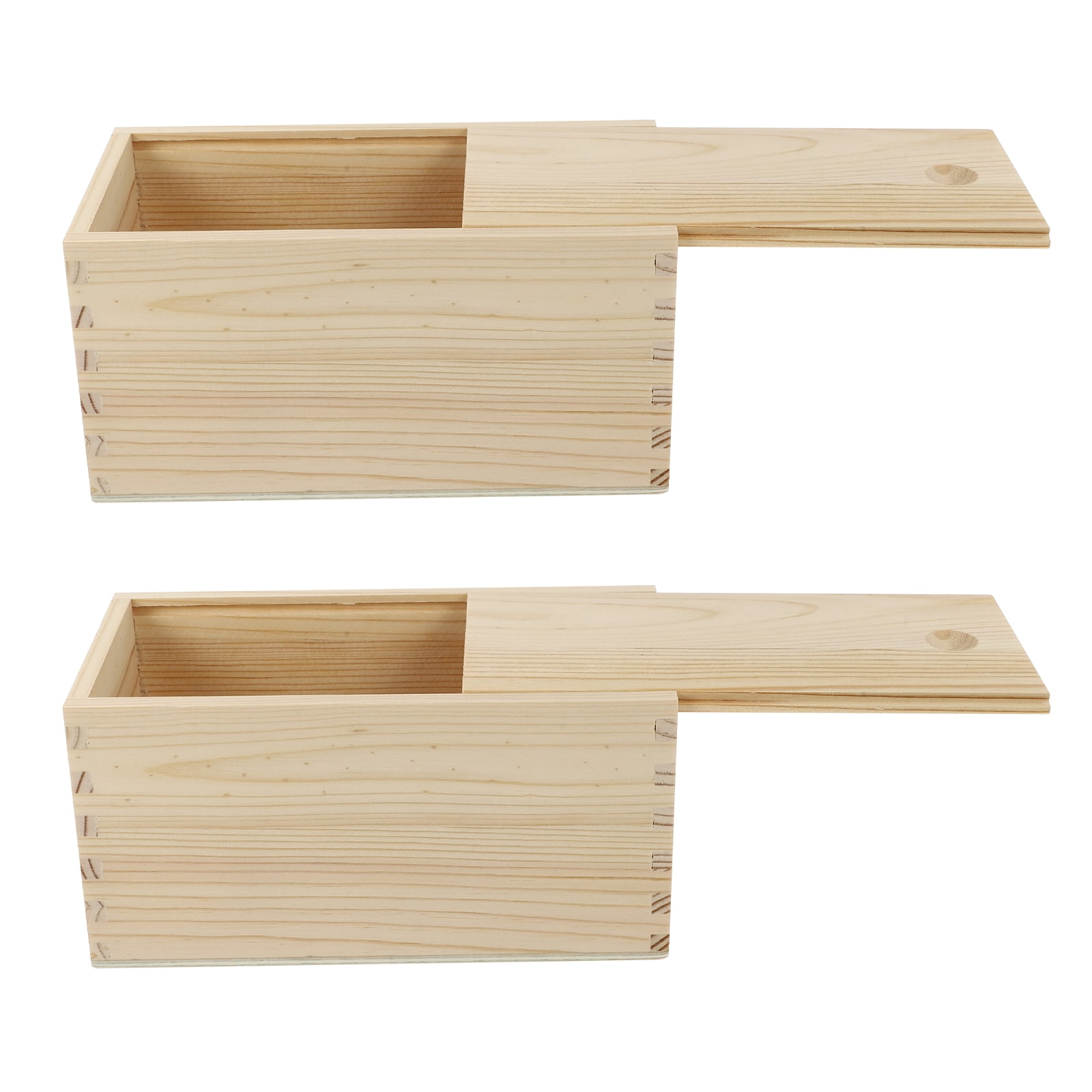 Sparsain Set of 2 wooden sliding boxes for home, multifunctional ...