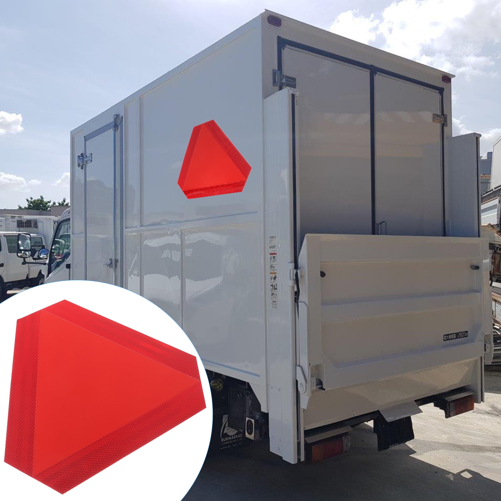 Sparsain Slow moving vehicle safety sign with reflective triangle panel ...