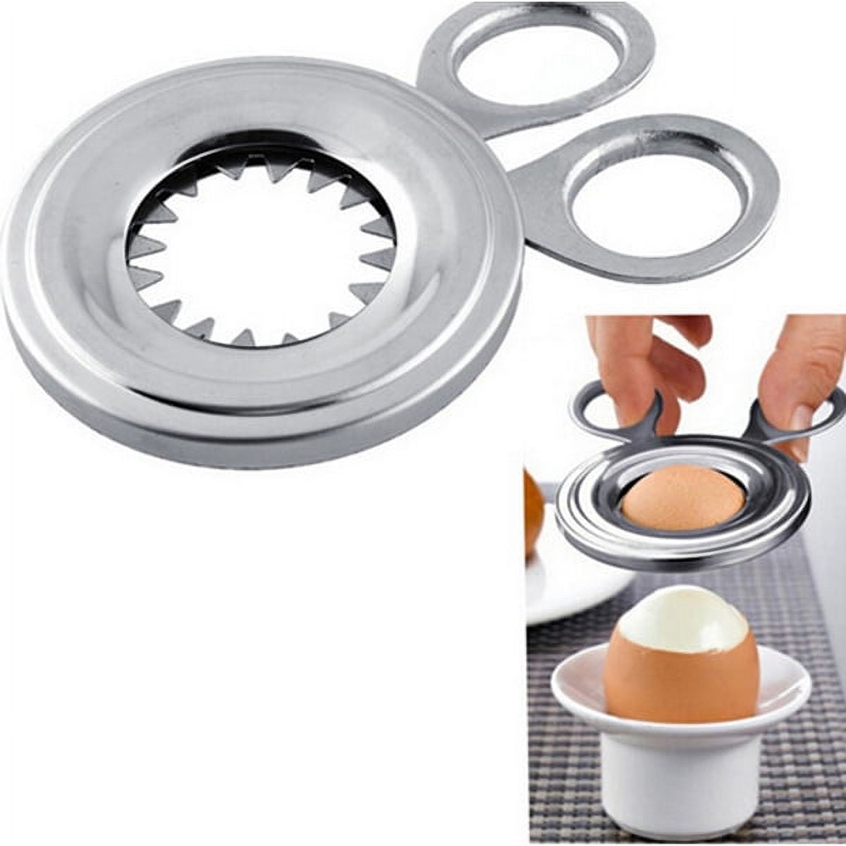 Sparsain Stainless Steel Boiled Egg Cutter Stainless Steel Scissors Egg ...