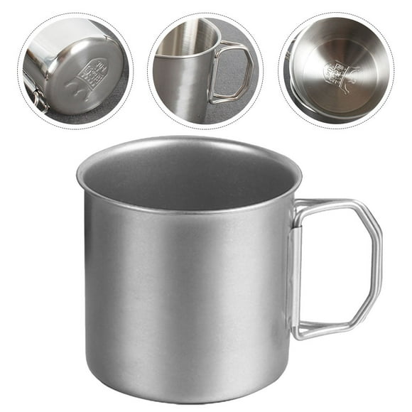Stainless Steel Camping Mug Folding Handle