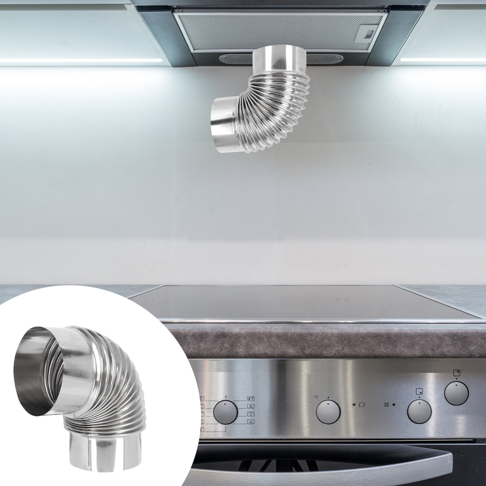 Sparsain Stainless Steel Wood Stove Chimney Flue Pipe Elbow - Walmart.com