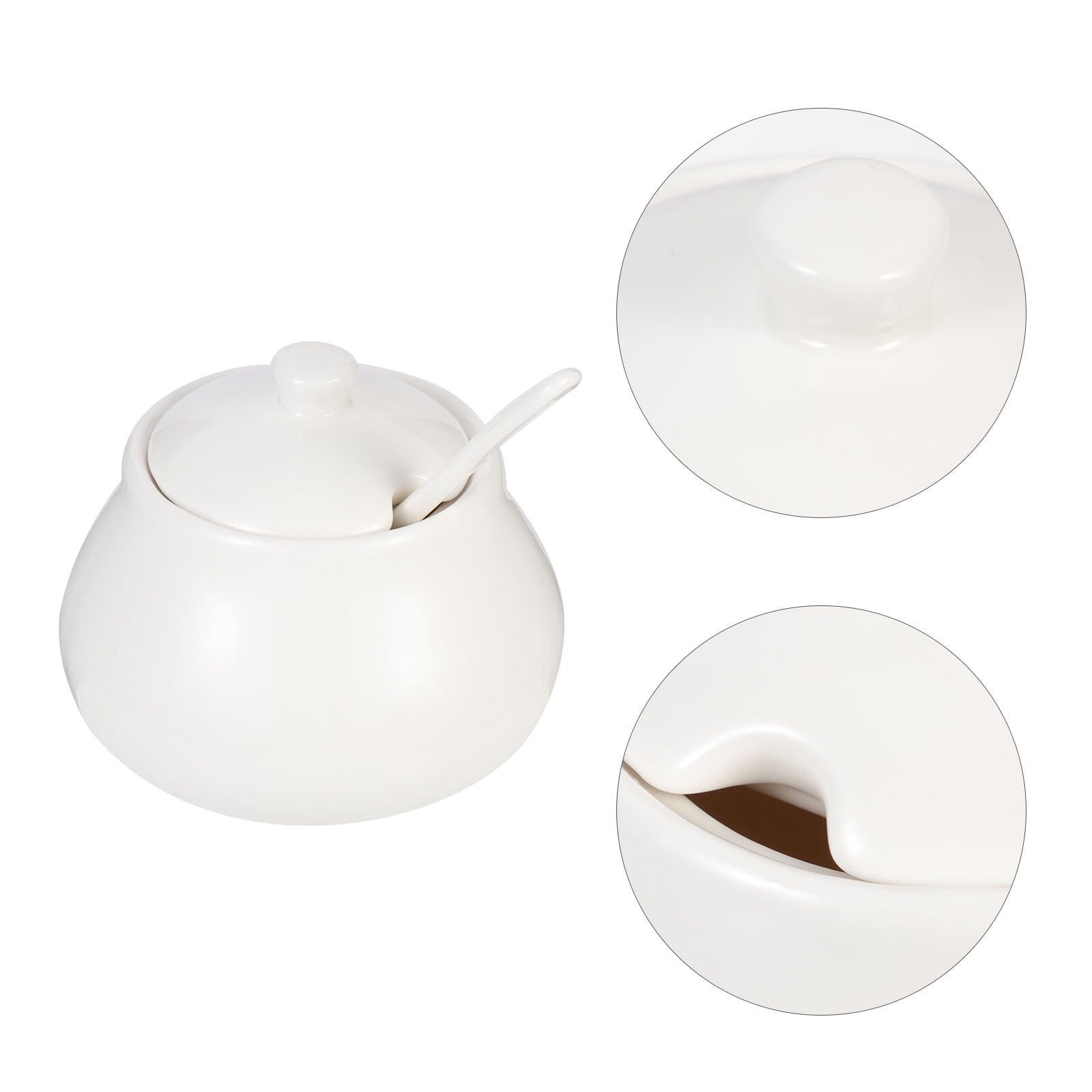 Sparsain Sugar Dispenser Ceramic Sugar Container Coffee Bar Sugar Jar ...