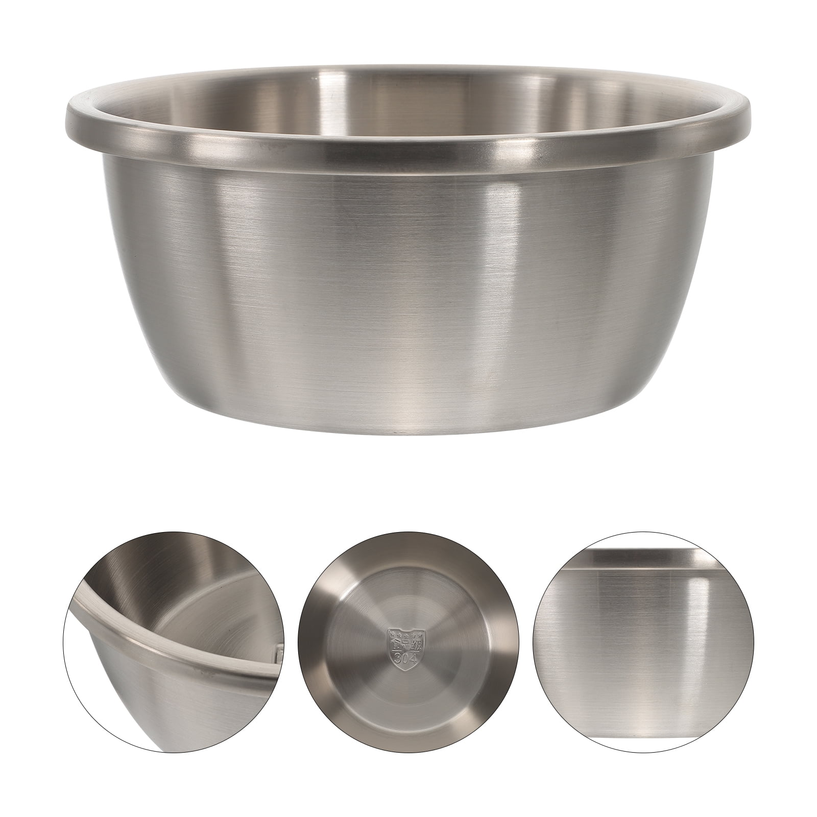 Sparsain Thick Stainless Steel Vegetable Basin Round Mixing Bowl ...