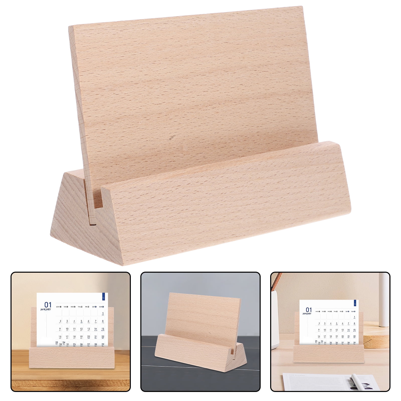 Sparsain Wooden Desktop Card Display Stand, Table Name Holder, Card ...