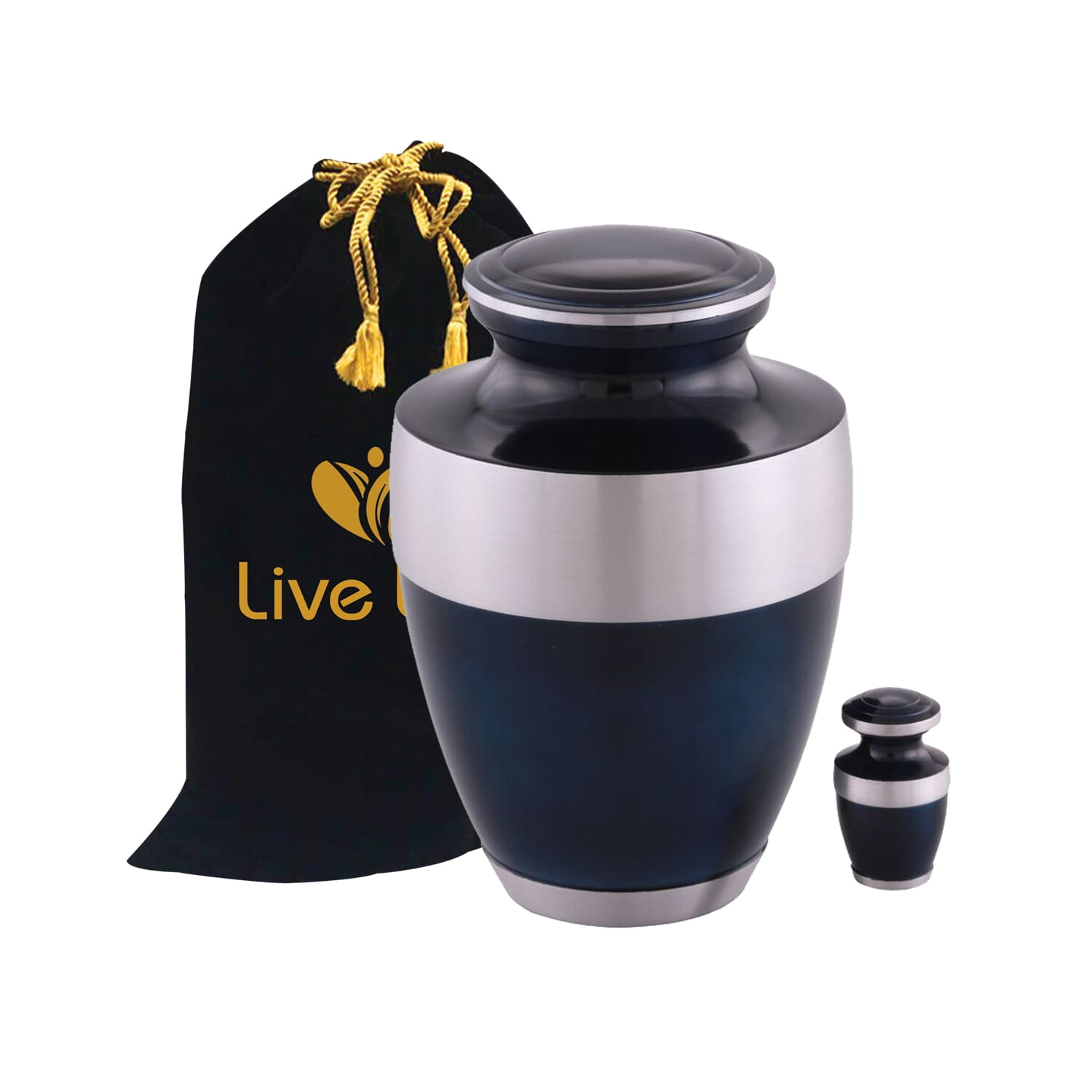Sparta Cremation Urn - Solid Metal Funeral Urn - Walmart.com