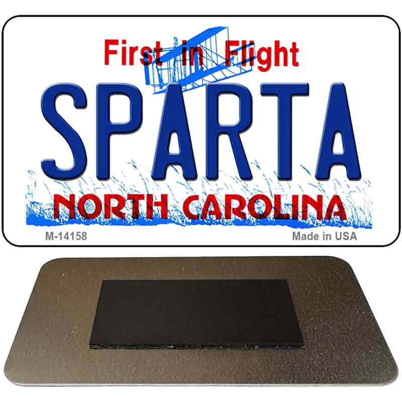 Sparta North Carolina State Background Novelty Metal Magnet 3.5" x 2 ...