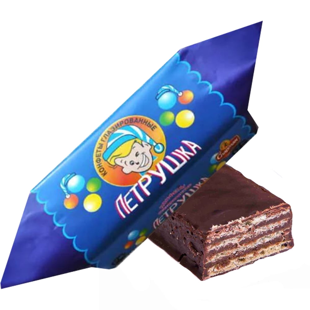 Spartak Petrushka Chocolate Glazed Waffle Candies 450g/ 15.87oz ...