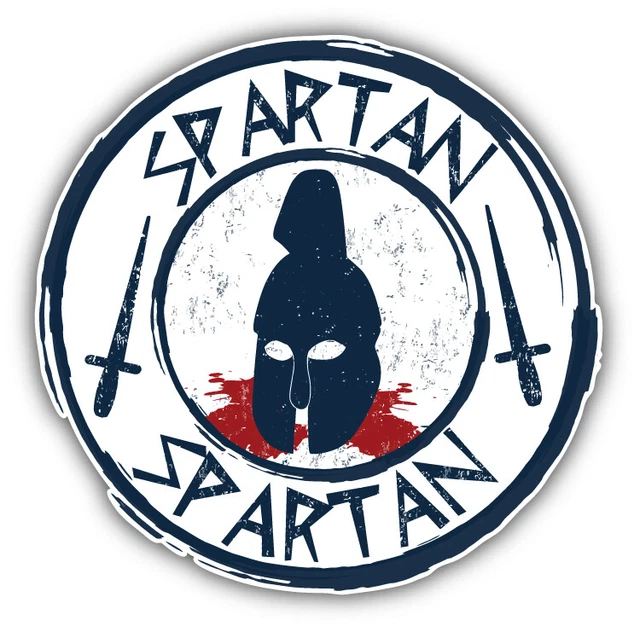 Spartan Grunge Stamp Sticker Phone Decal Water Bottle Stickers Car ...