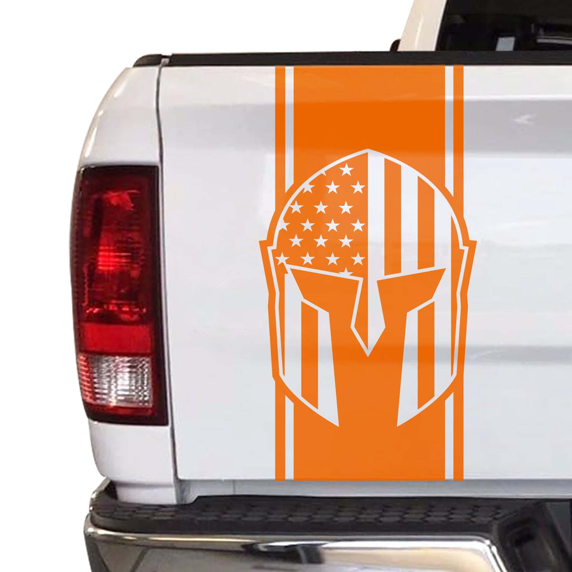 Spartan Helmet Decal Gladiator Sticker American Flag Truck Tailgate ...