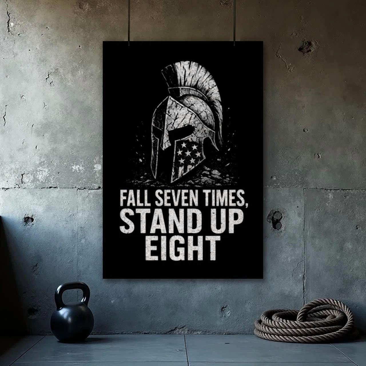 Spartan Helmet Motivational Poster - Inspirational Gym Quote - Walmart.com