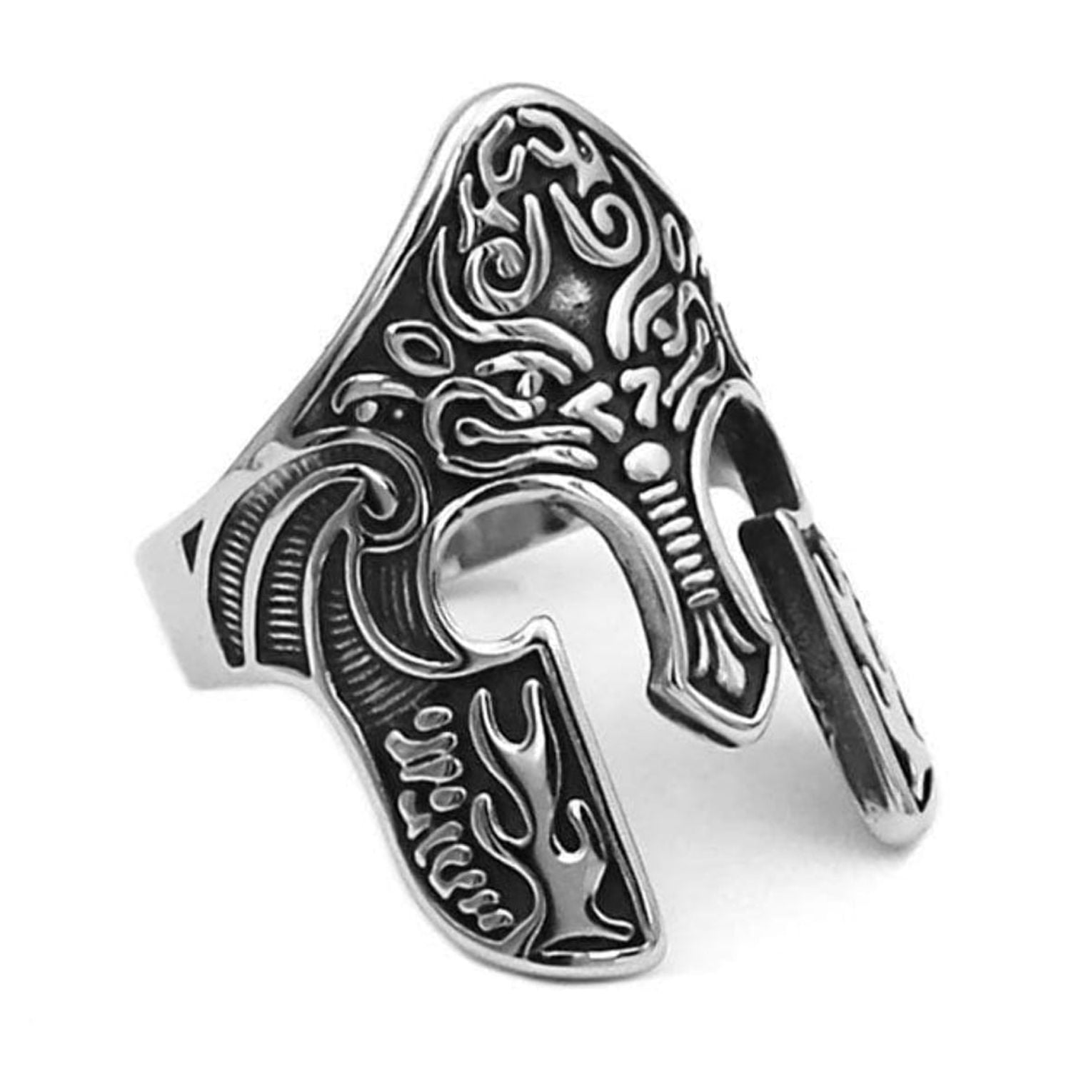 Spartan Helmet Ring Mens Stainless Steel 300 Warrior Trojan Band ...