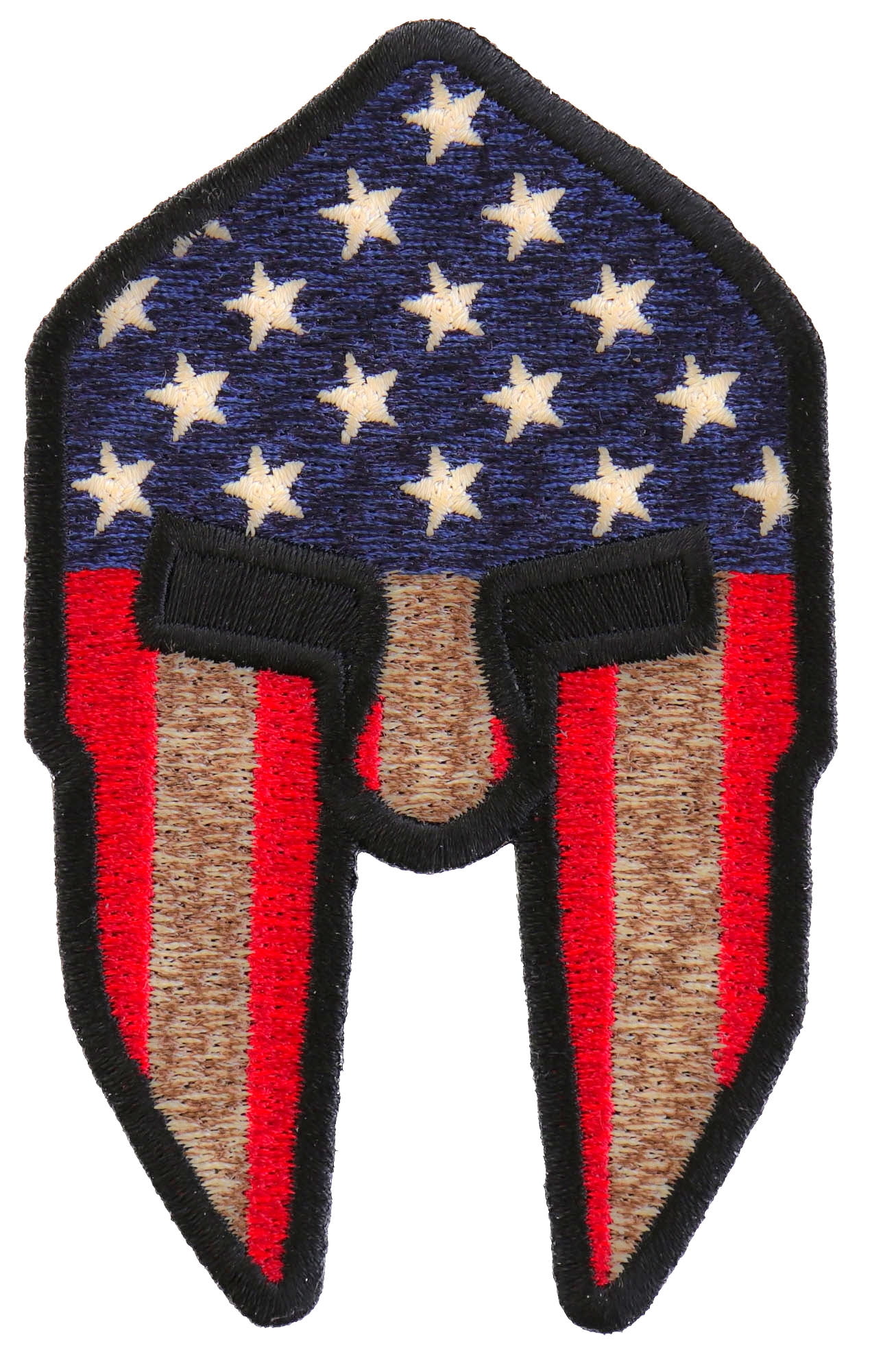 Spartan Helmet US Flag Patriotic Iron on Patch - Walmart.com