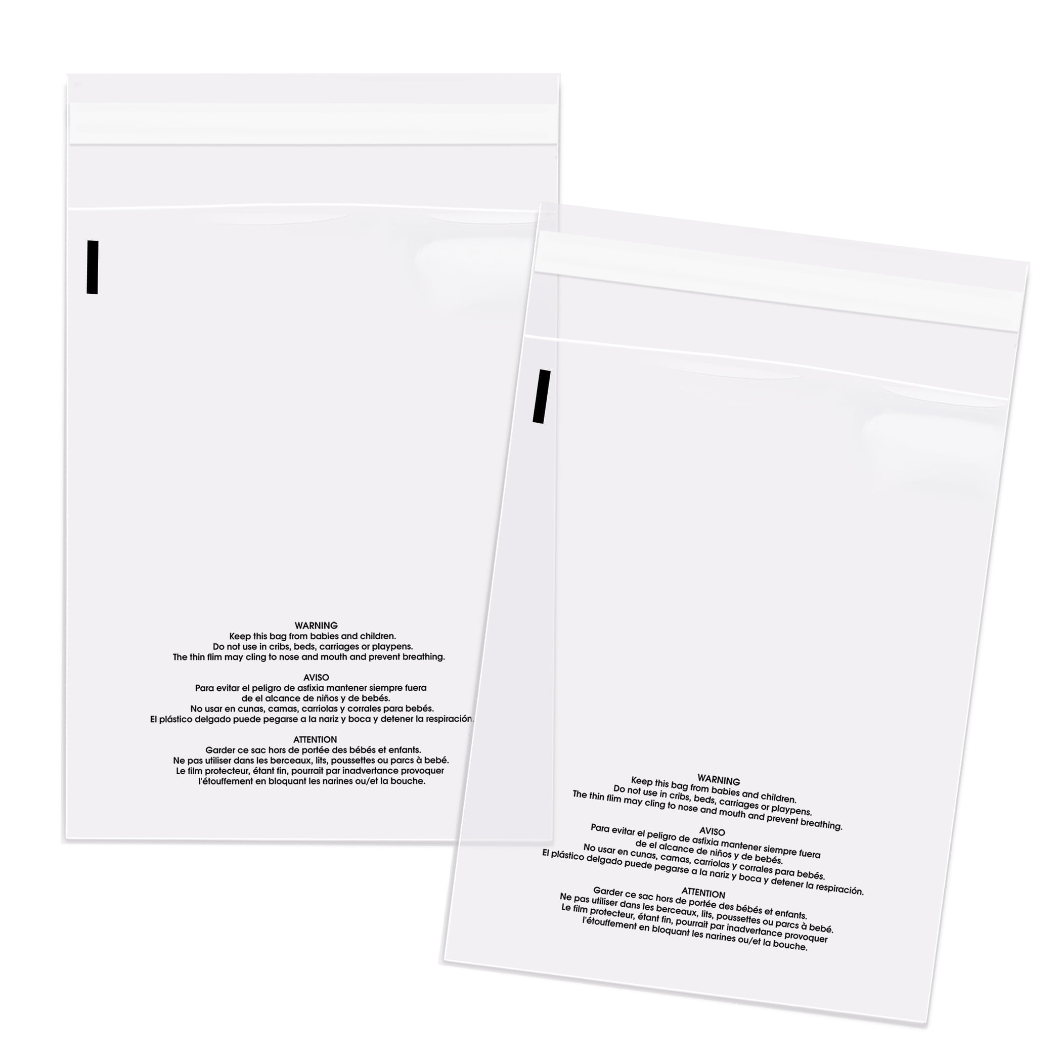Spartan Industrial - 10” X 13” (100 Count) Self Seal Clear Poly Bags ...