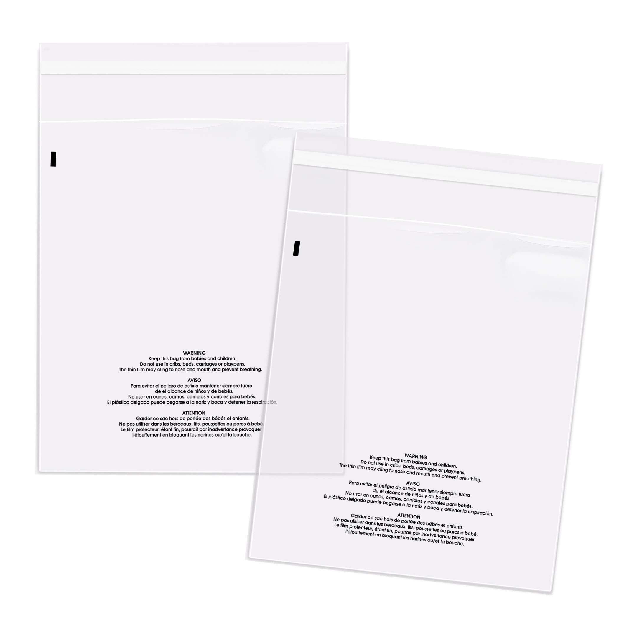Spartan Industrial 200 Count 14x20 Sealable Clear Poly Bags with ...