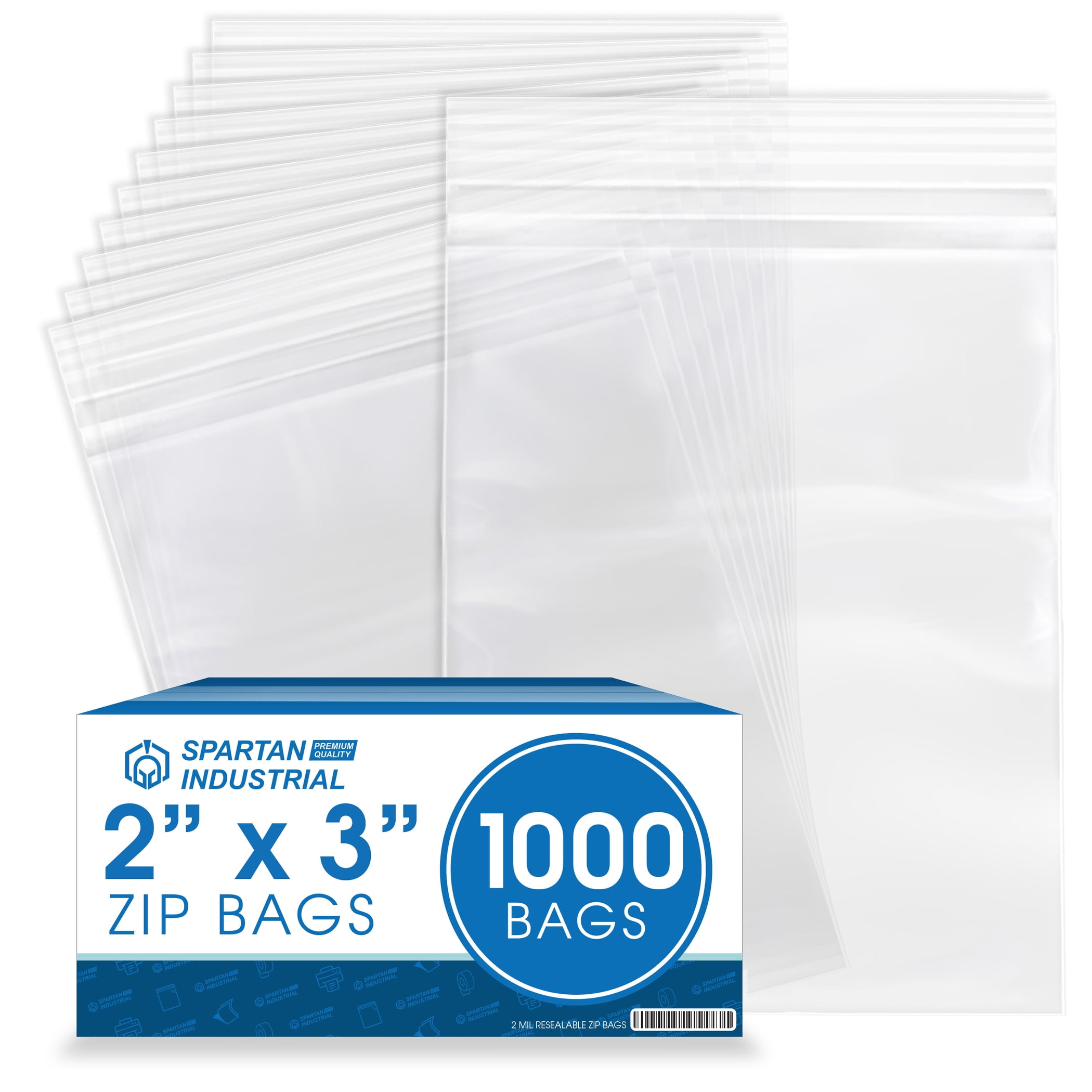 Spartan Industrial - 2” X 3” (1000 Count) 2 Mil Clear Reclosable Zip ...