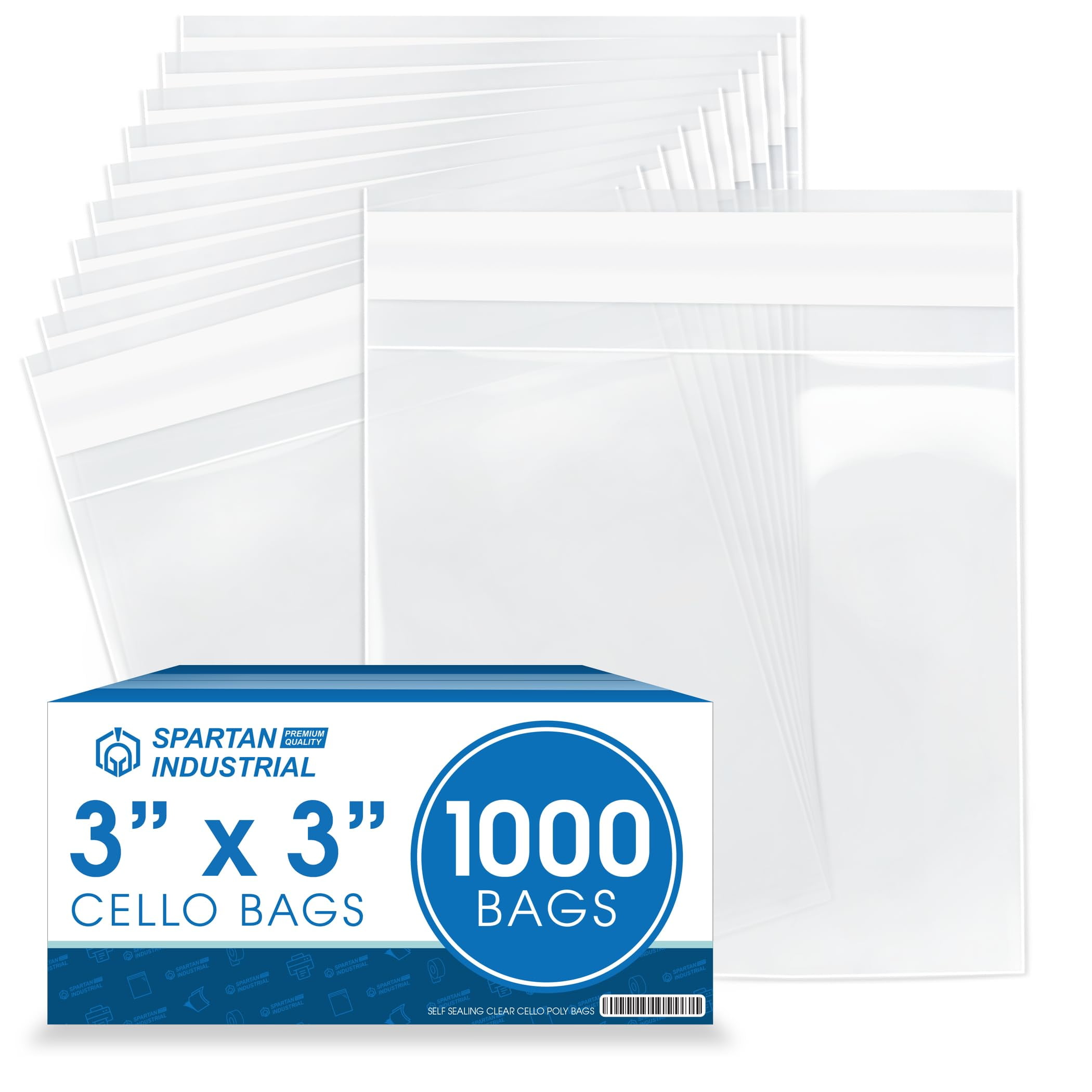 Spartan Industrial - 3" X 3" (1000 Count) Crystal Clear Resealable ...