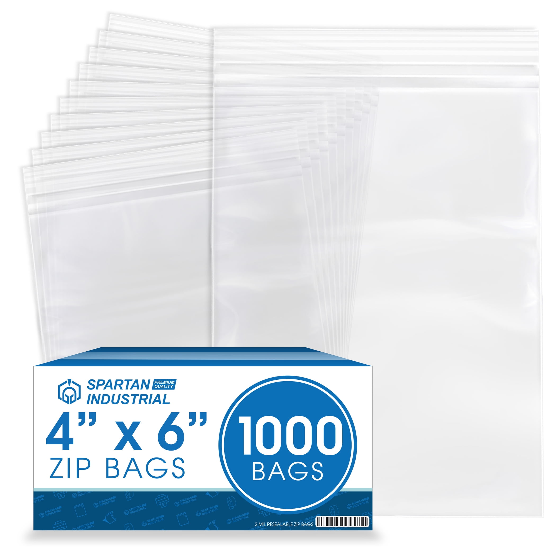 Spartan Industrial - 4” X 6” (1000 Count) 2 Mil Clear Reclosable Zip ...
