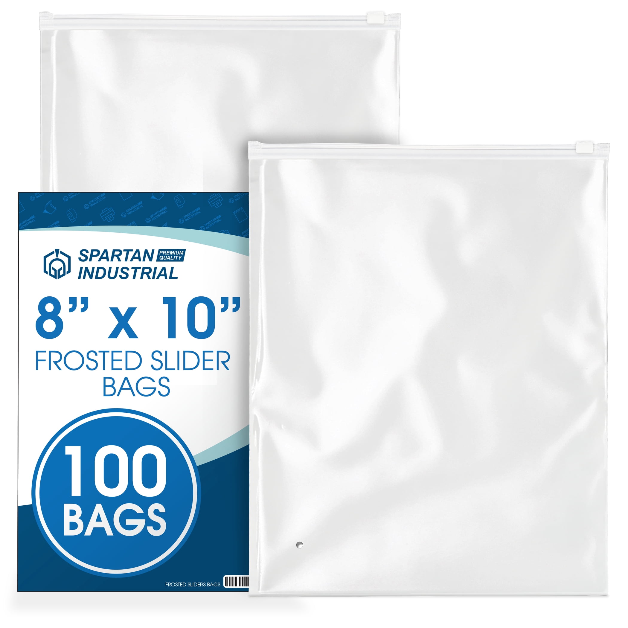 Spartan Industrial - 8" X 10" (100 Count) 3 Mil Frosted Zipper Bags ...